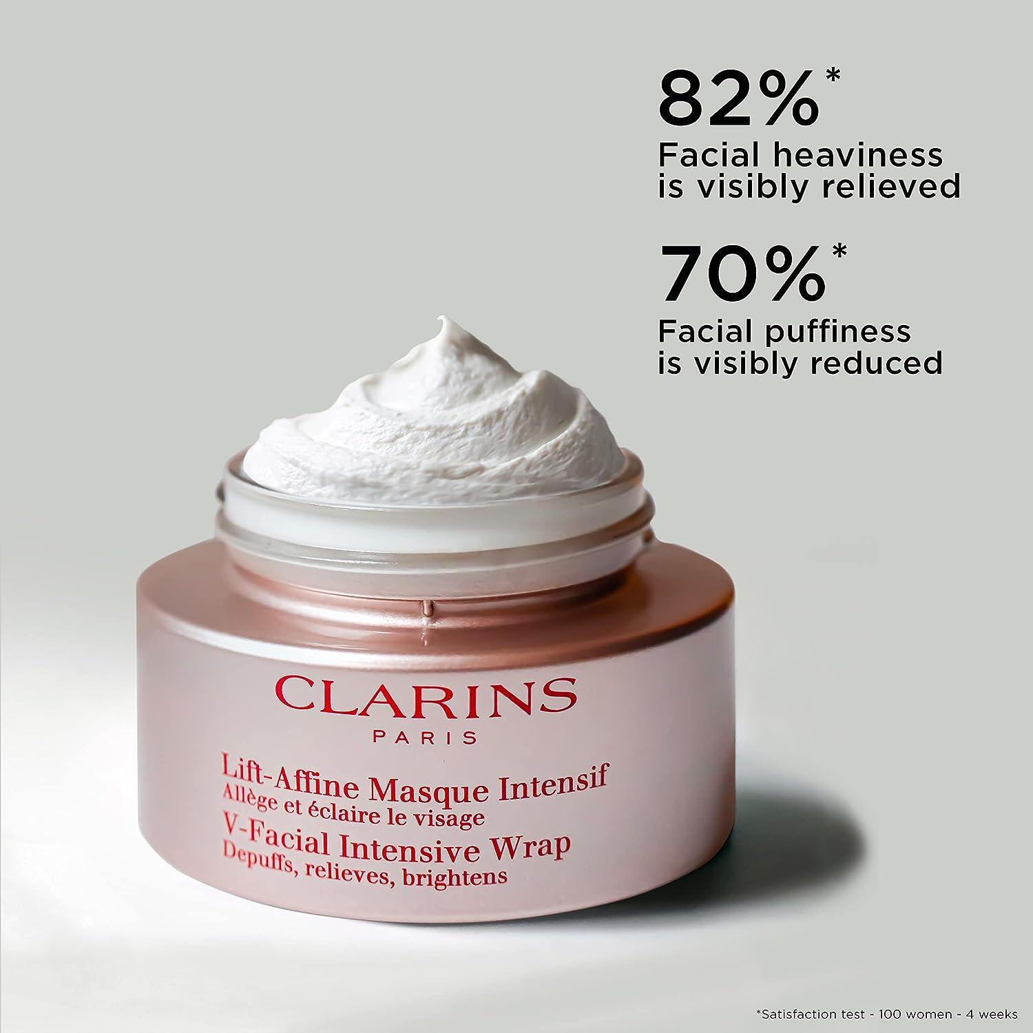 Clarins V-Facial Intensive Wrap Face Mask | 2.5 oz | Reduces Puffiness ...