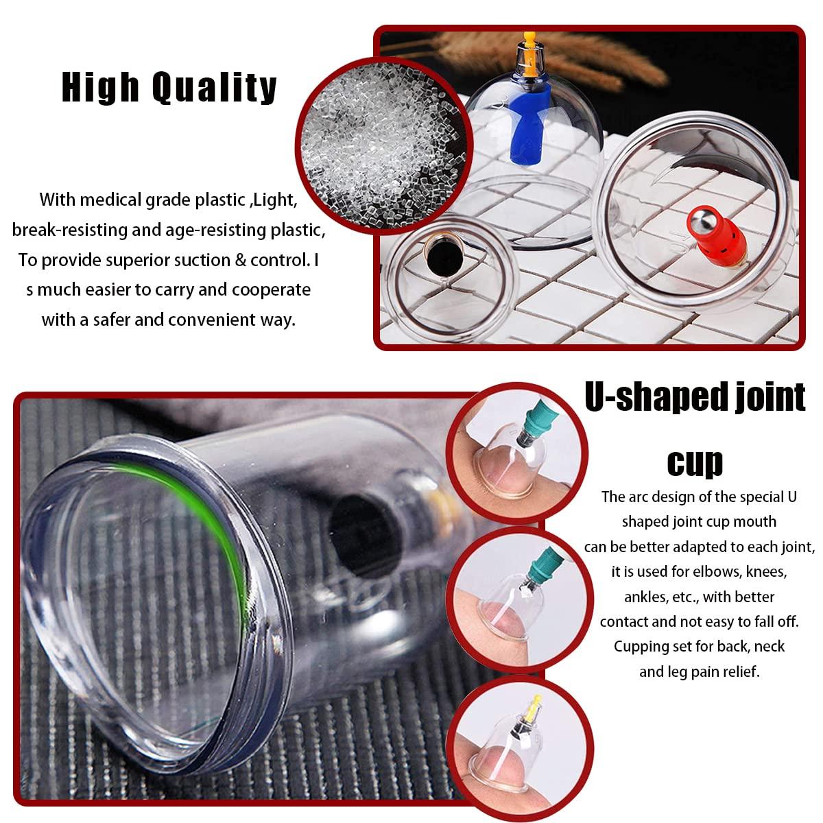 24-Piece Chinese Professional Cupping Therapy Set for Effective Cupping ...