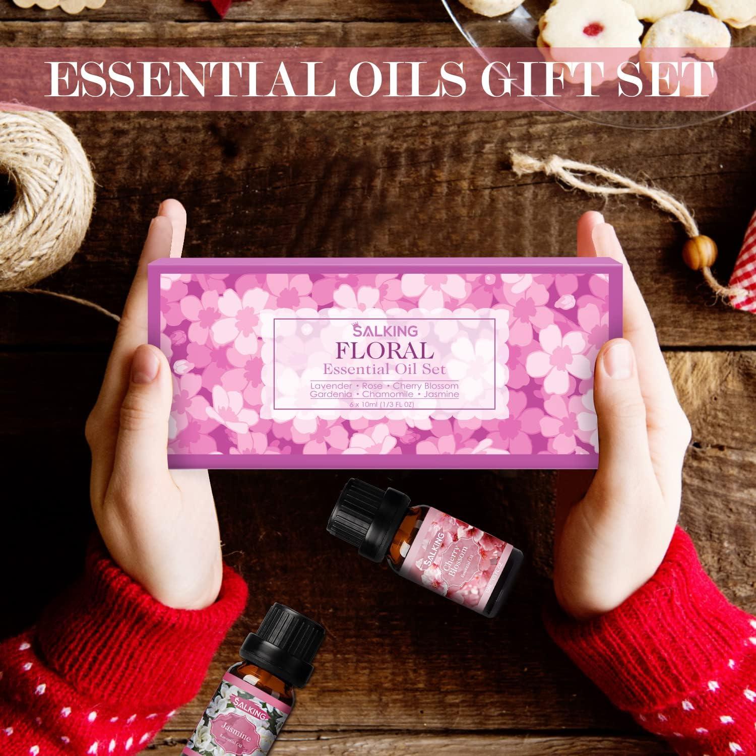 SALKING Essential Oils Set - 100% Pure Aromatherapy Gift for Diffusers - Lavender, Rose, Jasmine ...