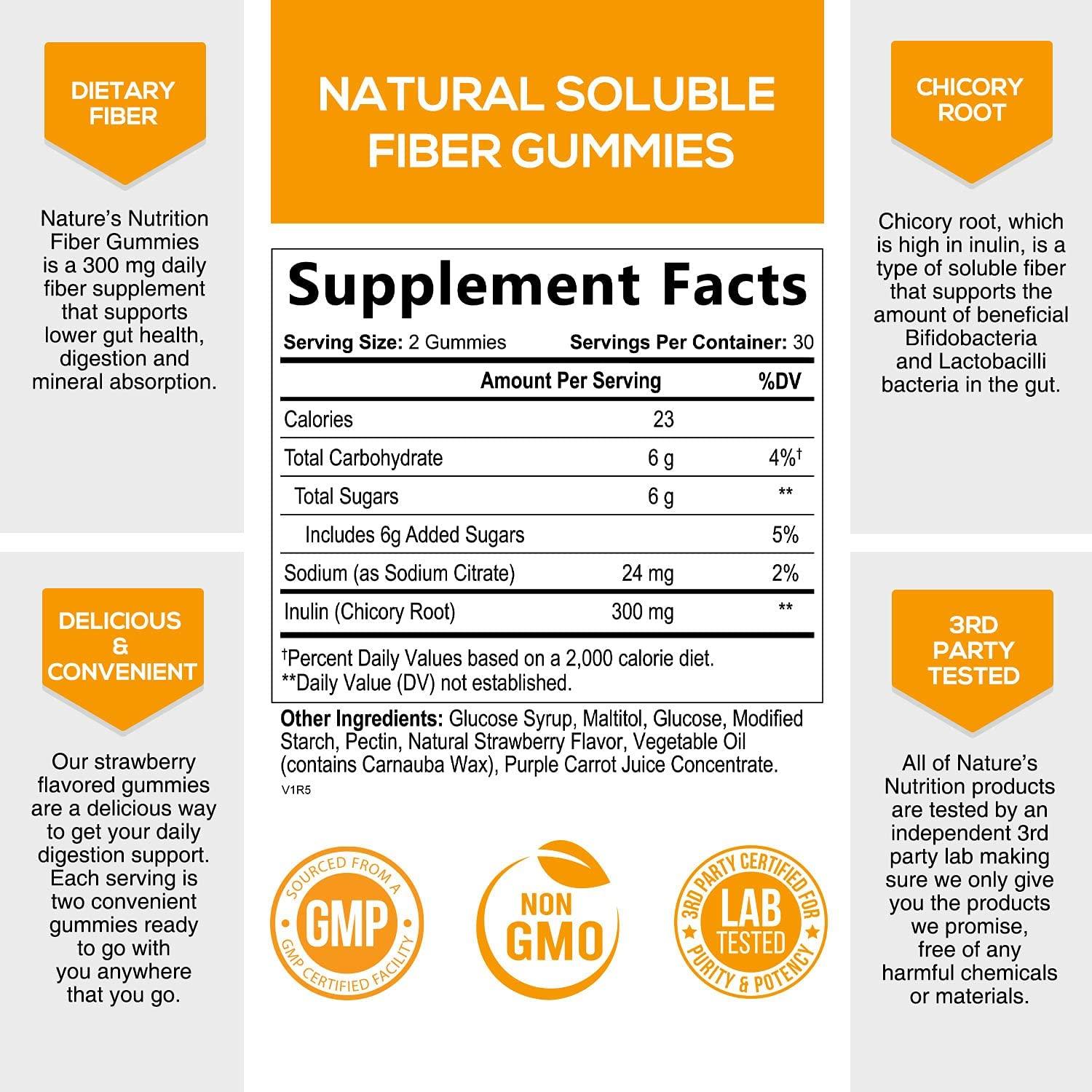 Daily Prebiotic Fiber Gummies for Adults - 60 Count - Digestive Health ...