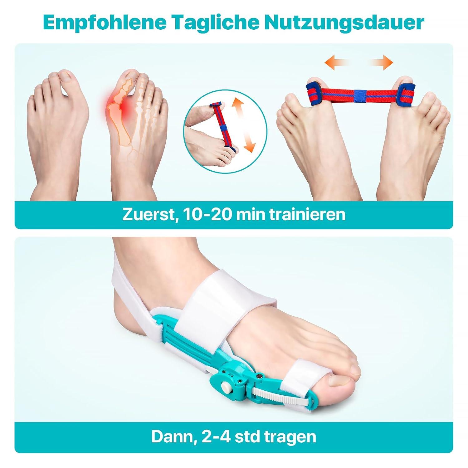 Moicainy Hallux Valgus Correction Kit - Toe Spreader Silicone Bands ...