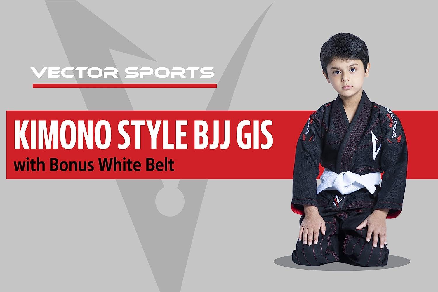 Vector Sports Brazilian BJJ Gi for Kids - Durable 100% Cotton Uniform ...