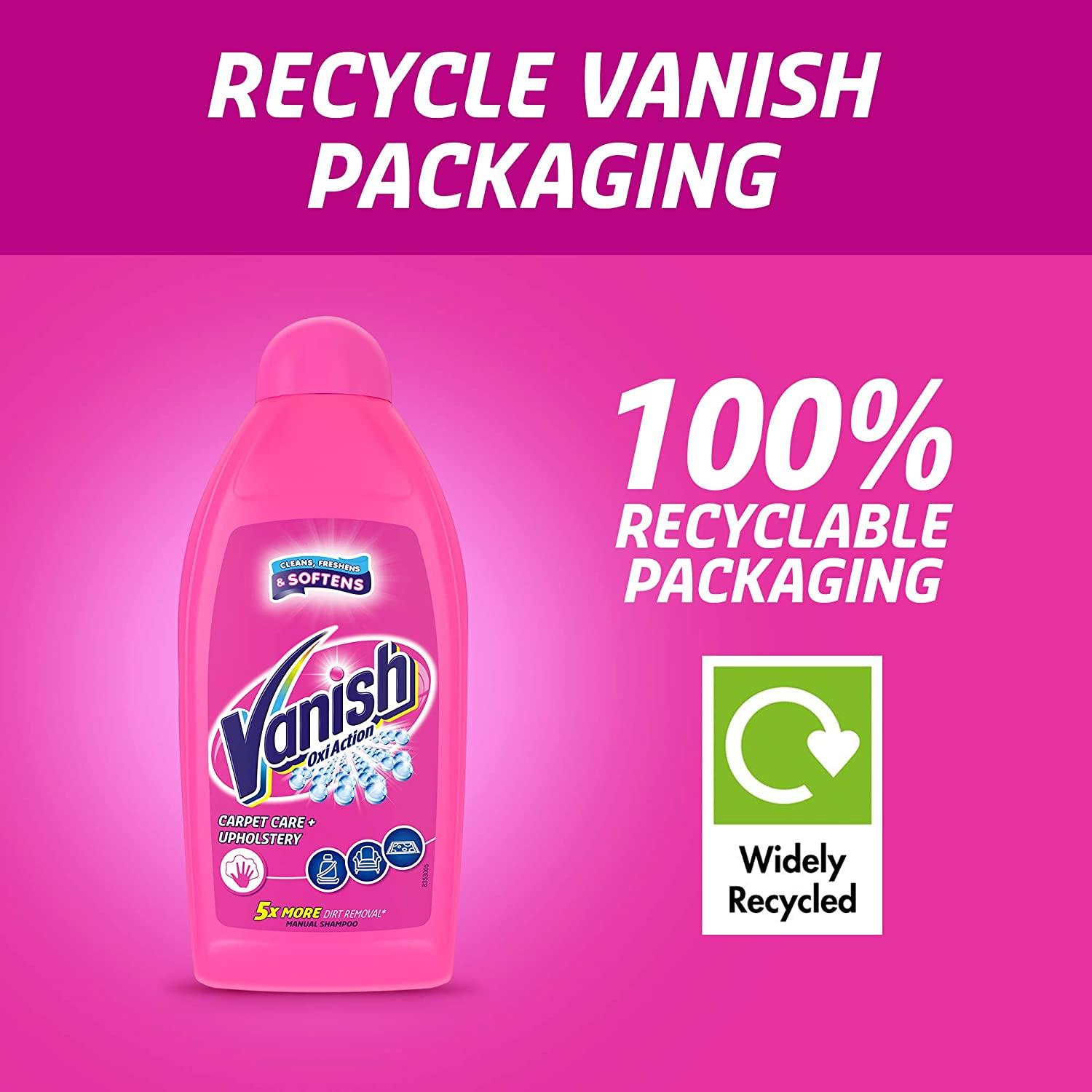 Vanish Clean & Fresh Hand Carpet Shampoo Cleanser 450ml - Pack of 3 ...
