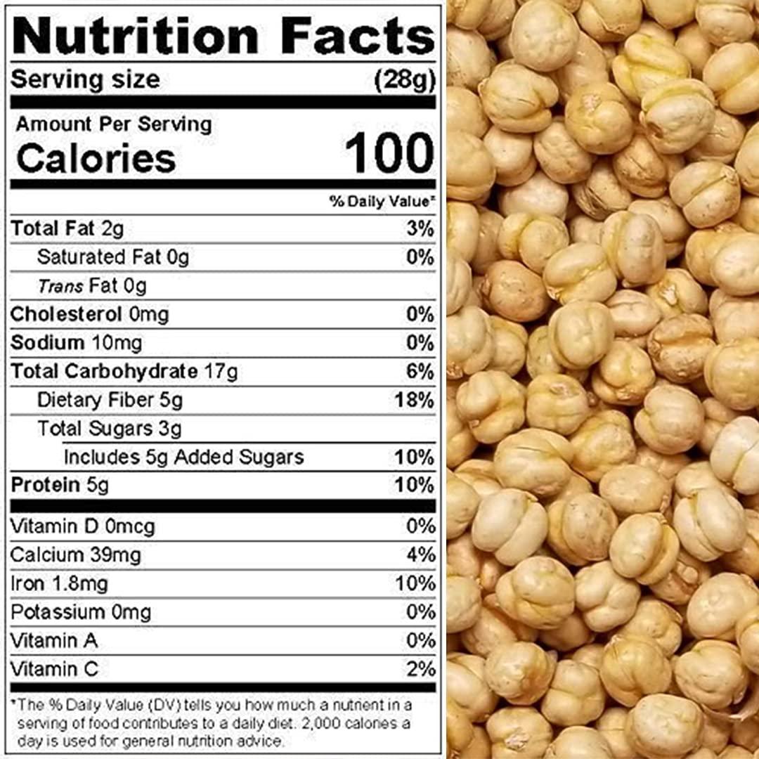 Roasted Unsalted Chickpeas - 5 lbs. Resealable Bag - Plant-Based ...