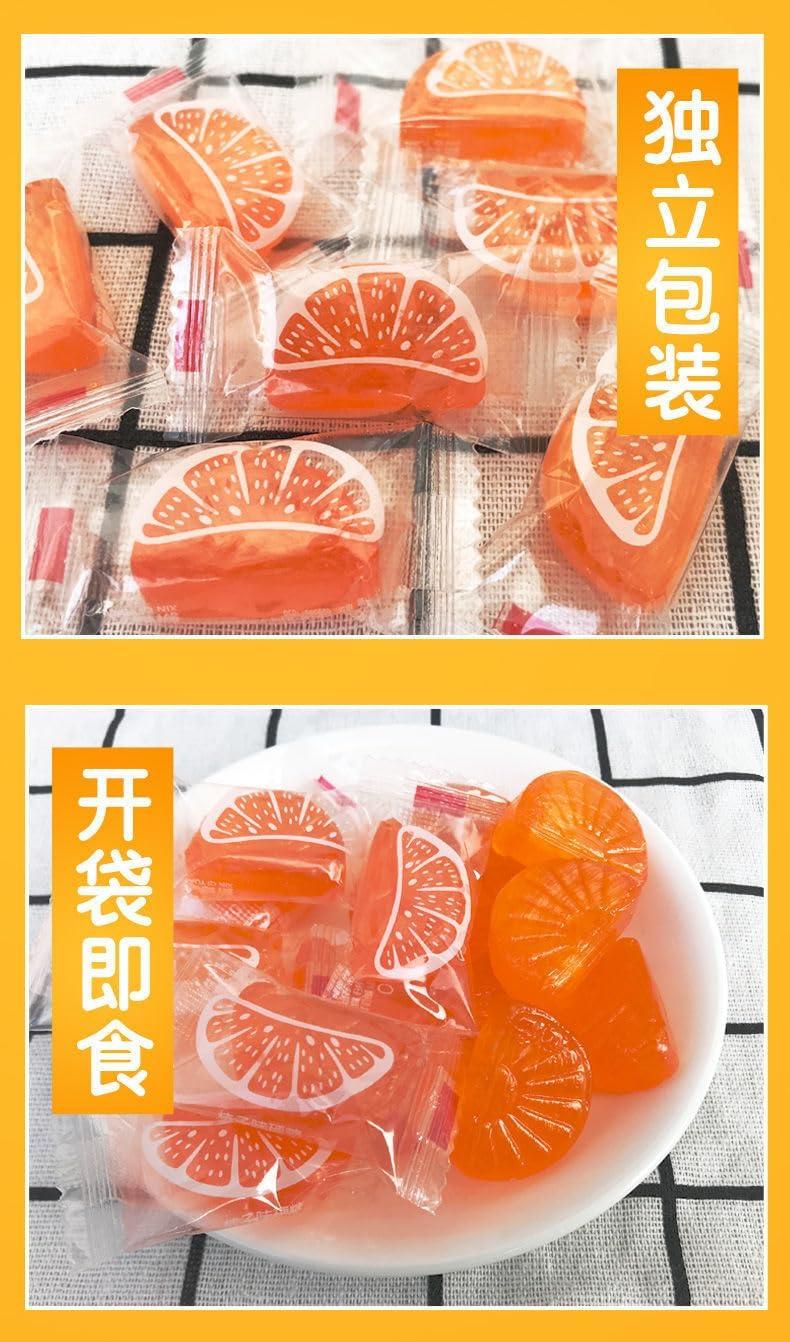 Sour and Sweet Fruit Orange Flavor Toffee Orange Hard Candy Chewing ...