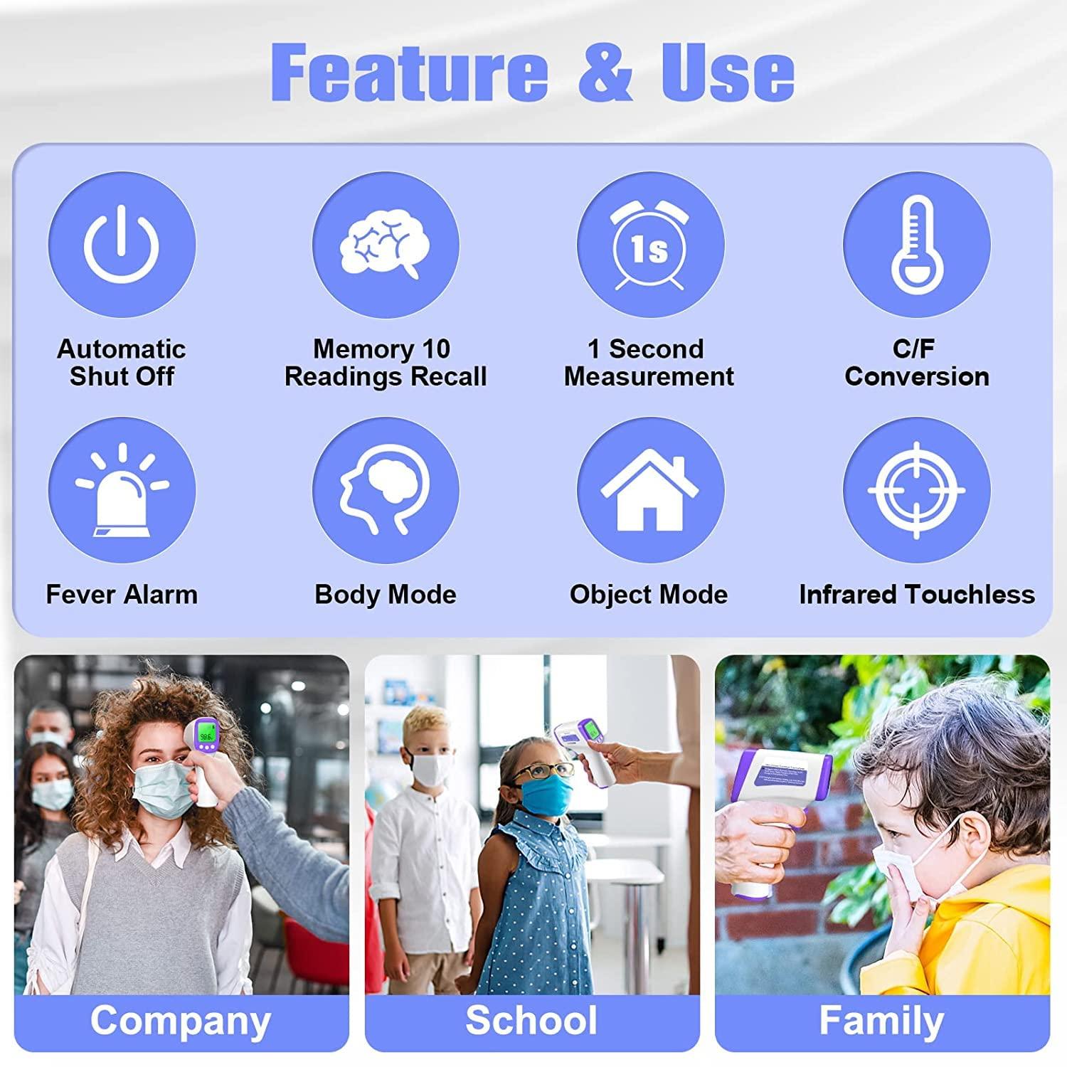 Thermometer for adults Digital Thermometer infrared Forehead ...