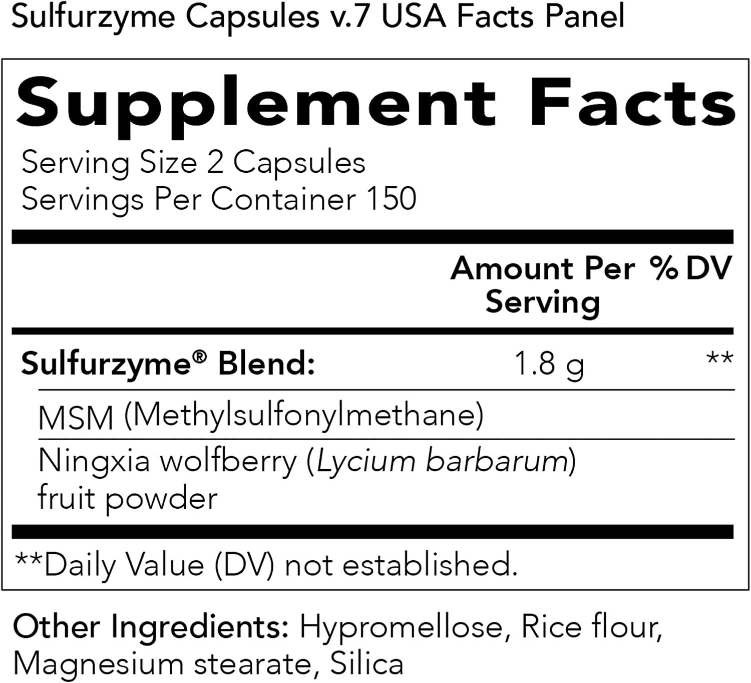 Sulfurzyme by Young Living - 300 Capsules | Optimal Sulfur Support for ...
