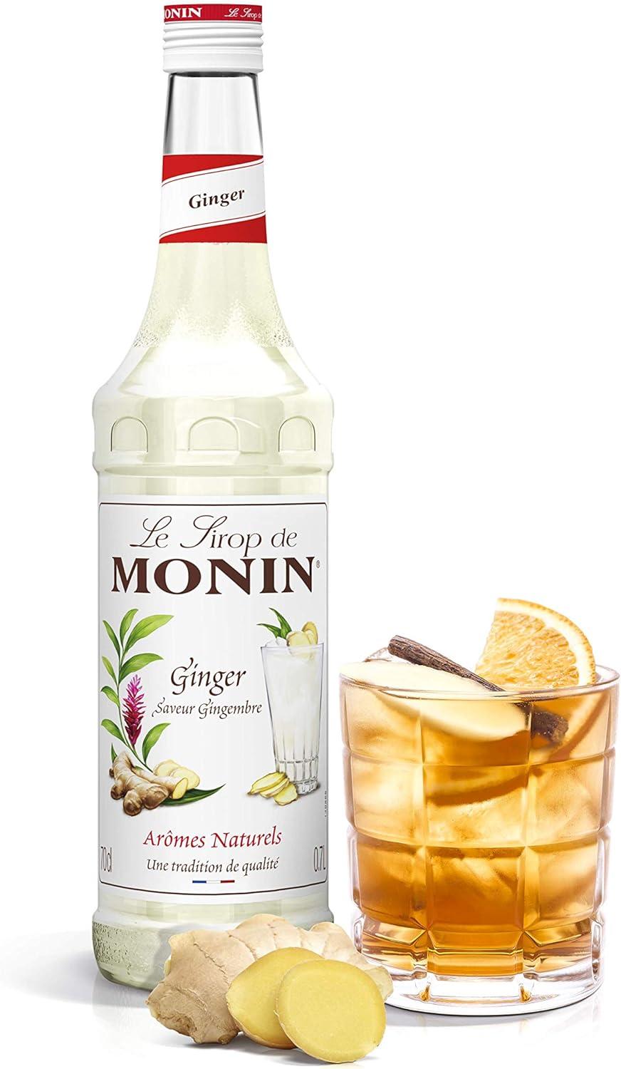 MONIN Premium Ginger Syrup 700ml - Vegan-Friendly for Cocktails ...