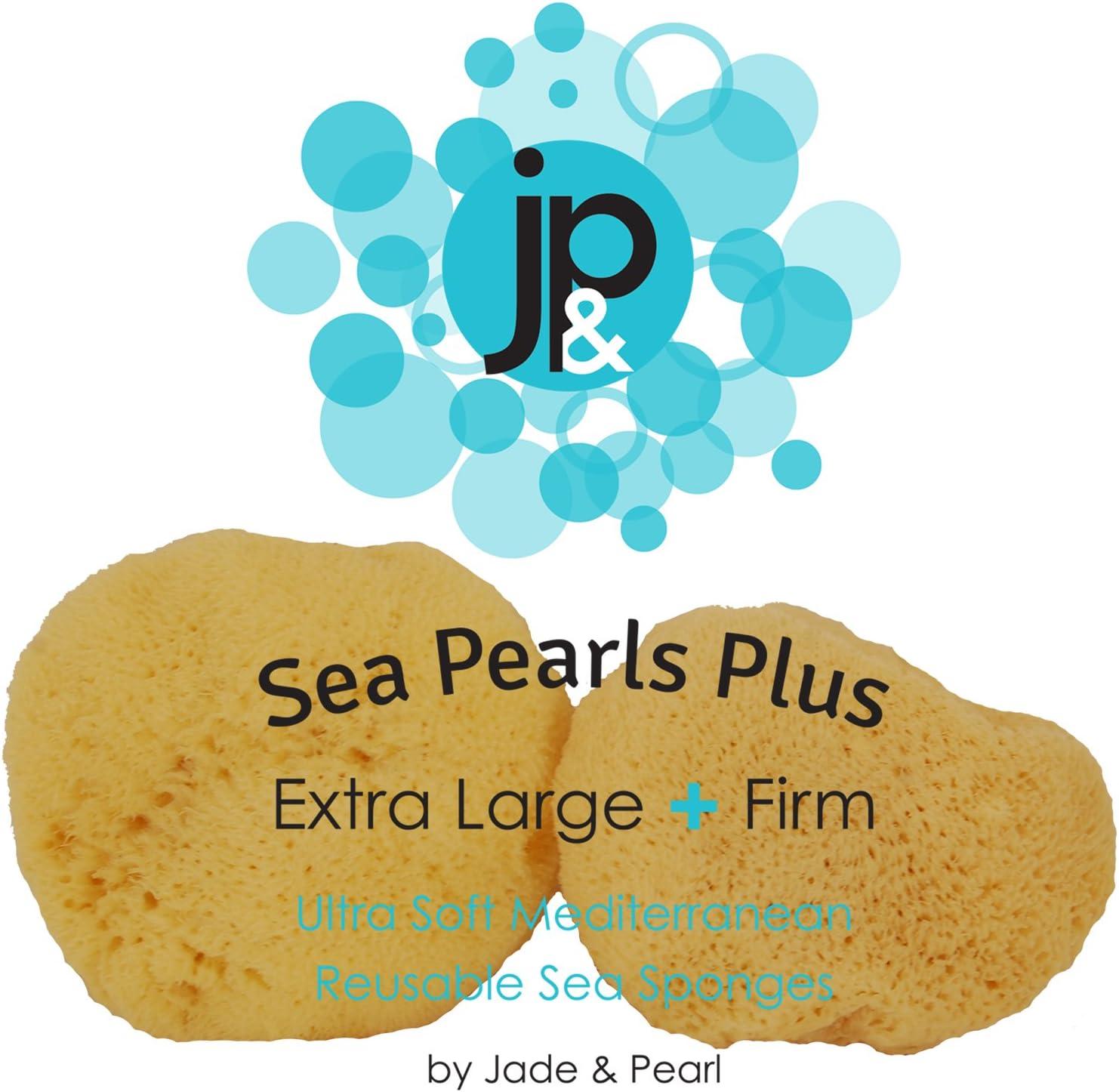 Sea Pearls Plus Extra Large Firm Reusable Sea Sponges - Eco-Friendly ...