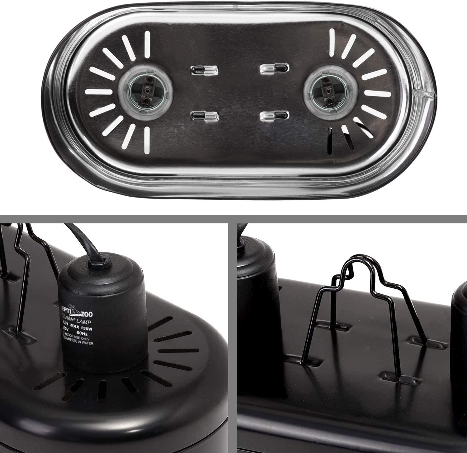 REPTIZOO Dual Reptile Light Fixture - UVB & Heat Lamp Kit | Buy Now with Express International ...