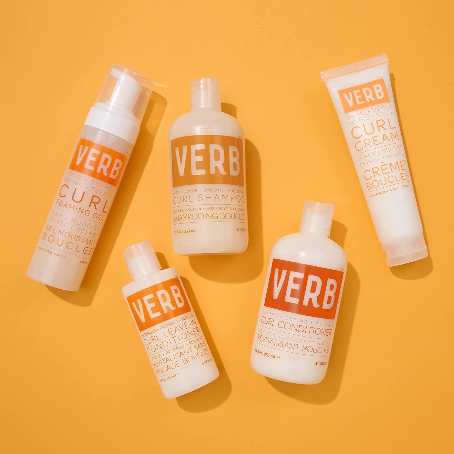 Verb Curl Cream - Vegan Lightweight Leave-In Curl Defining Anti-Frizz ...