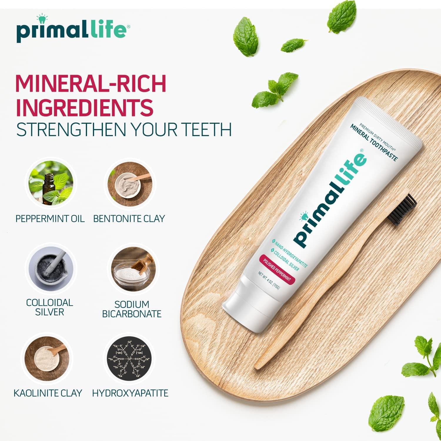 Primal Life Organics Alkalizing Toothpaste with Hydroxyapatite ...