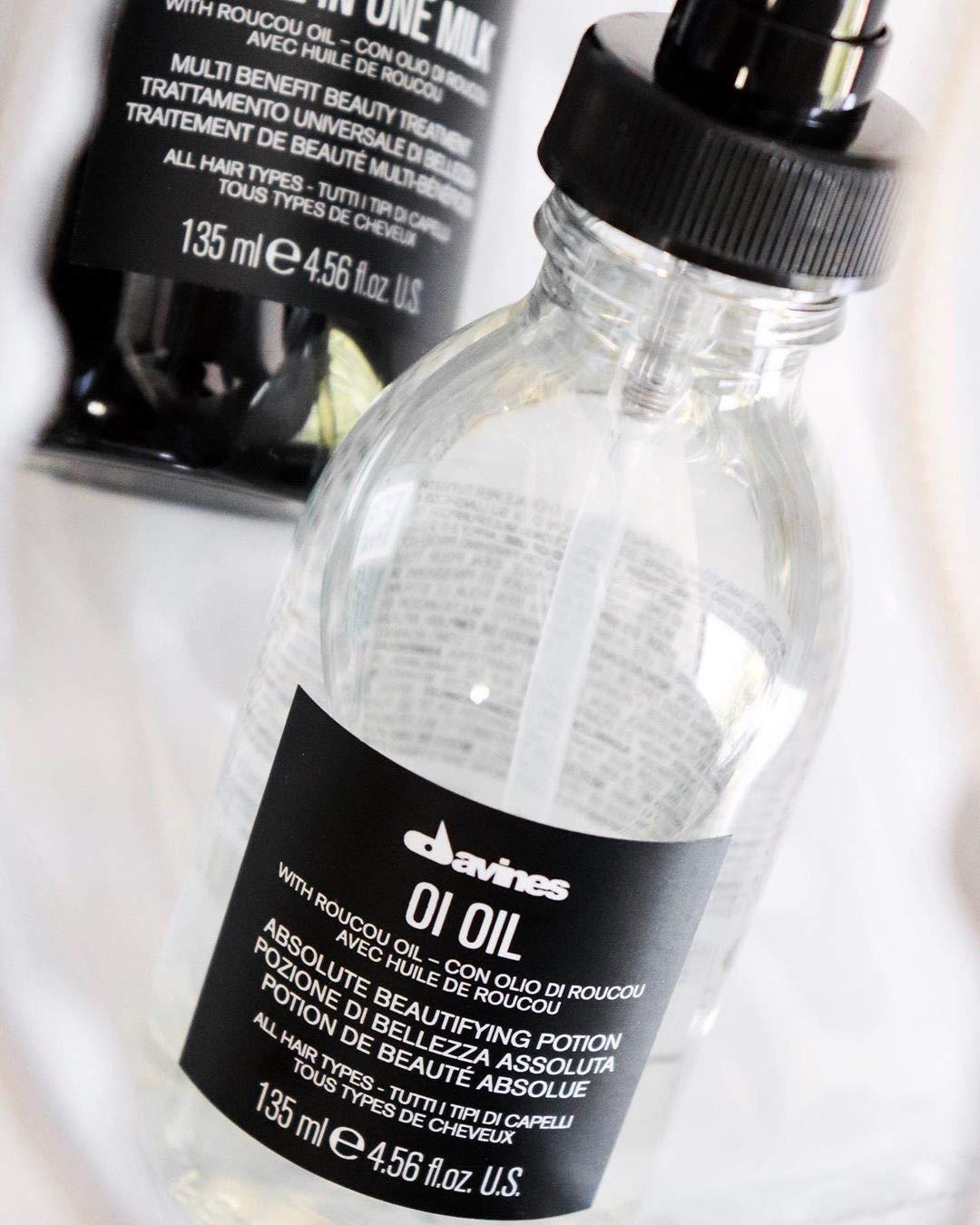 Davines OI Oil 4.56 Fl Oz | Weightless Hair Oil for Dry, Coarse & Curly ...