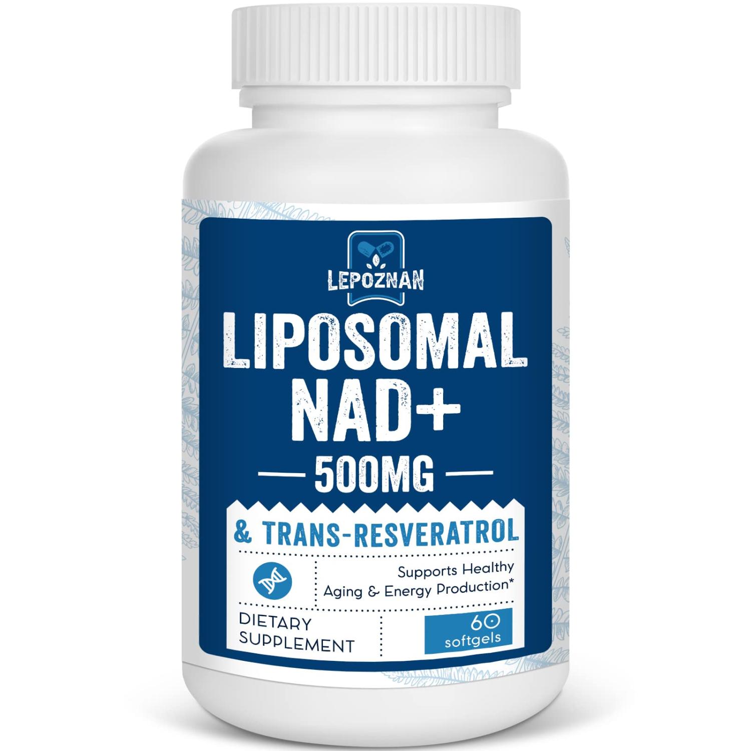 Liposomal NAD+ 500mg + Trans-Resveratrol 300mg | Superior Absorption ...