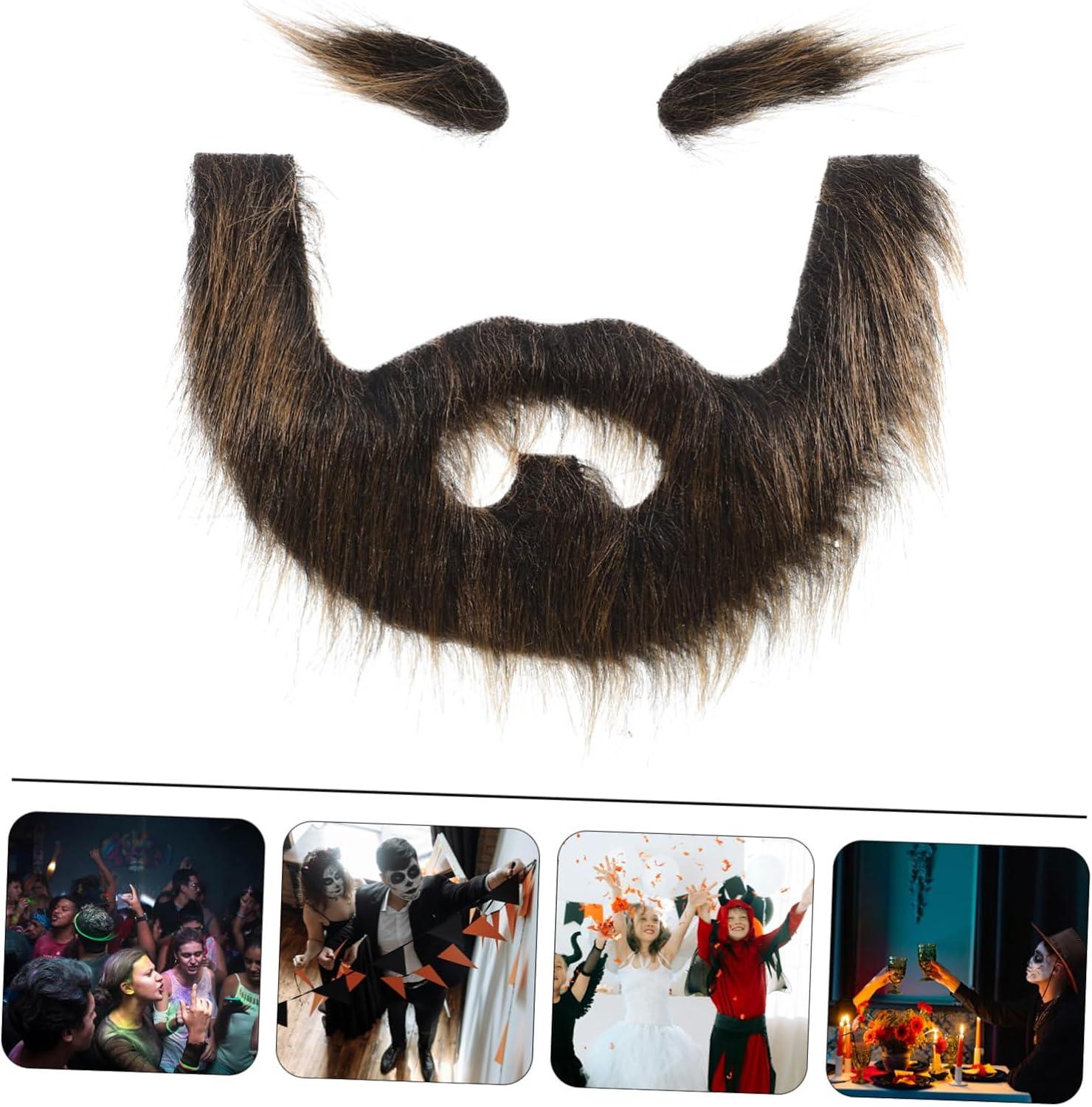 Beatifufu 1 Set Beard Dress up Pirate Cosplay Prop Fake Whisker ...