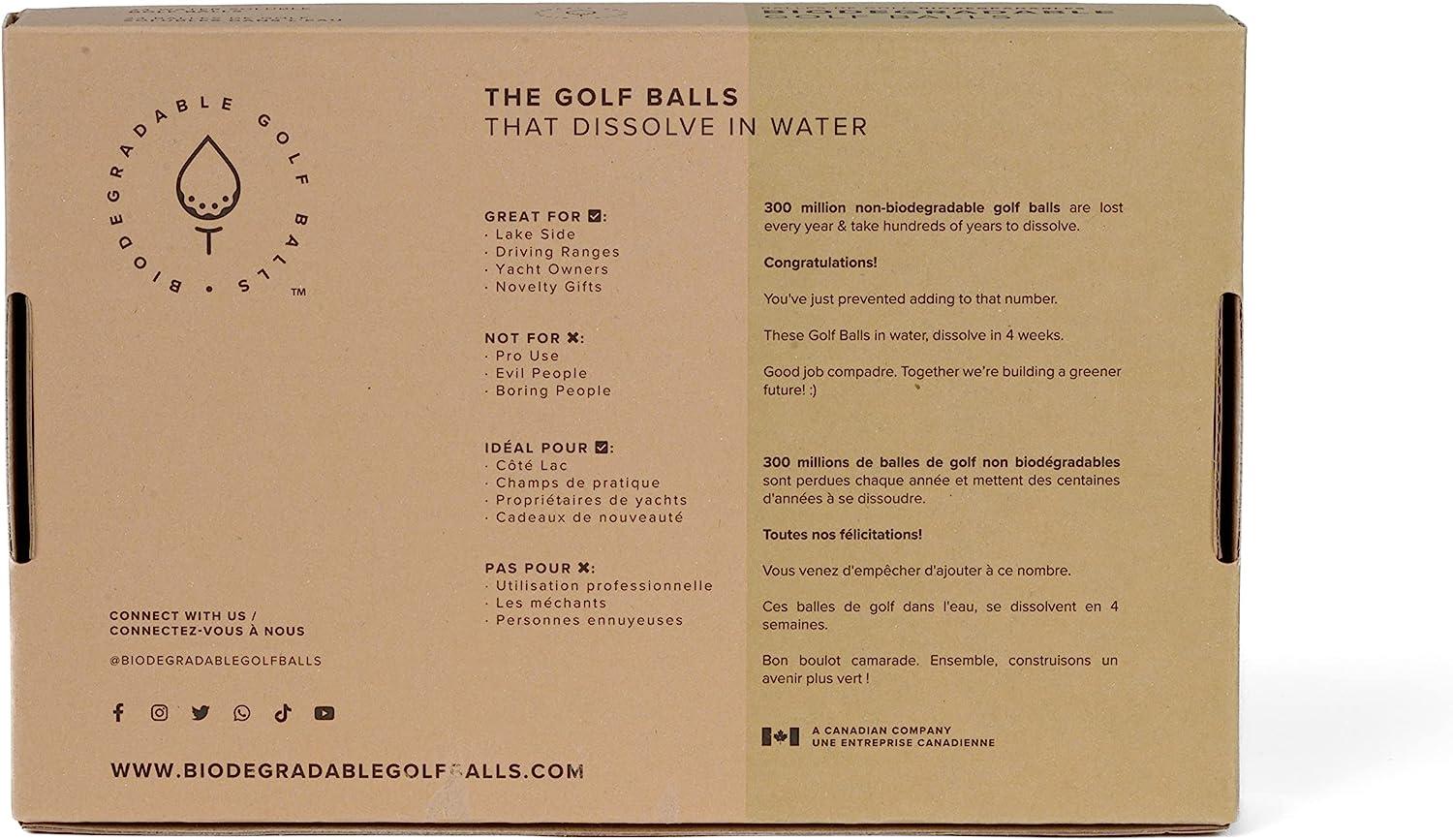 Biodegradable & Water-Soluble Golf Balls - Eco-Friendly Solution | 24 ...