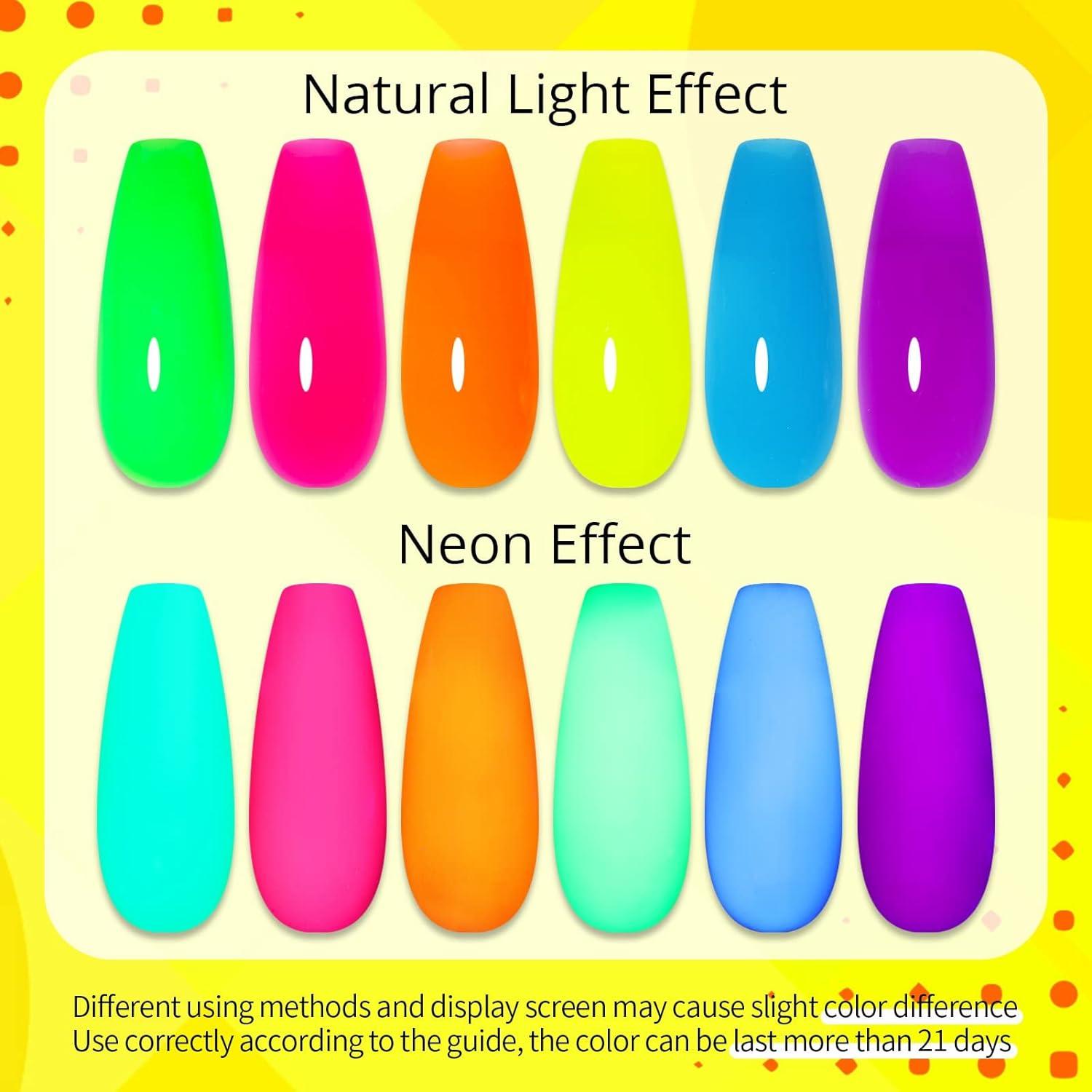 Ur Sugar Polygel Set Neon - 6 Color Nail Extension Gel Tubes | Green ...