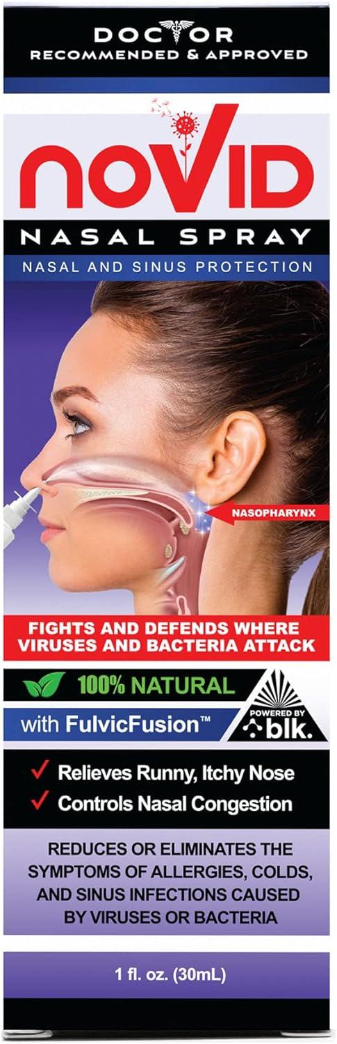 Novid Nasal Spray Nasal and Sinus Protection 100% Natural with ...