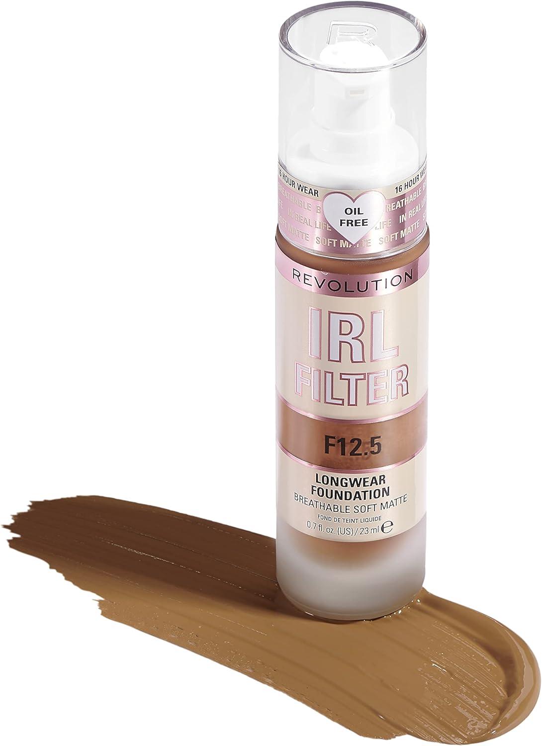 Makeup Revolution IRL Filter Longwear Foundation F12.5 - Medium/Dark ...