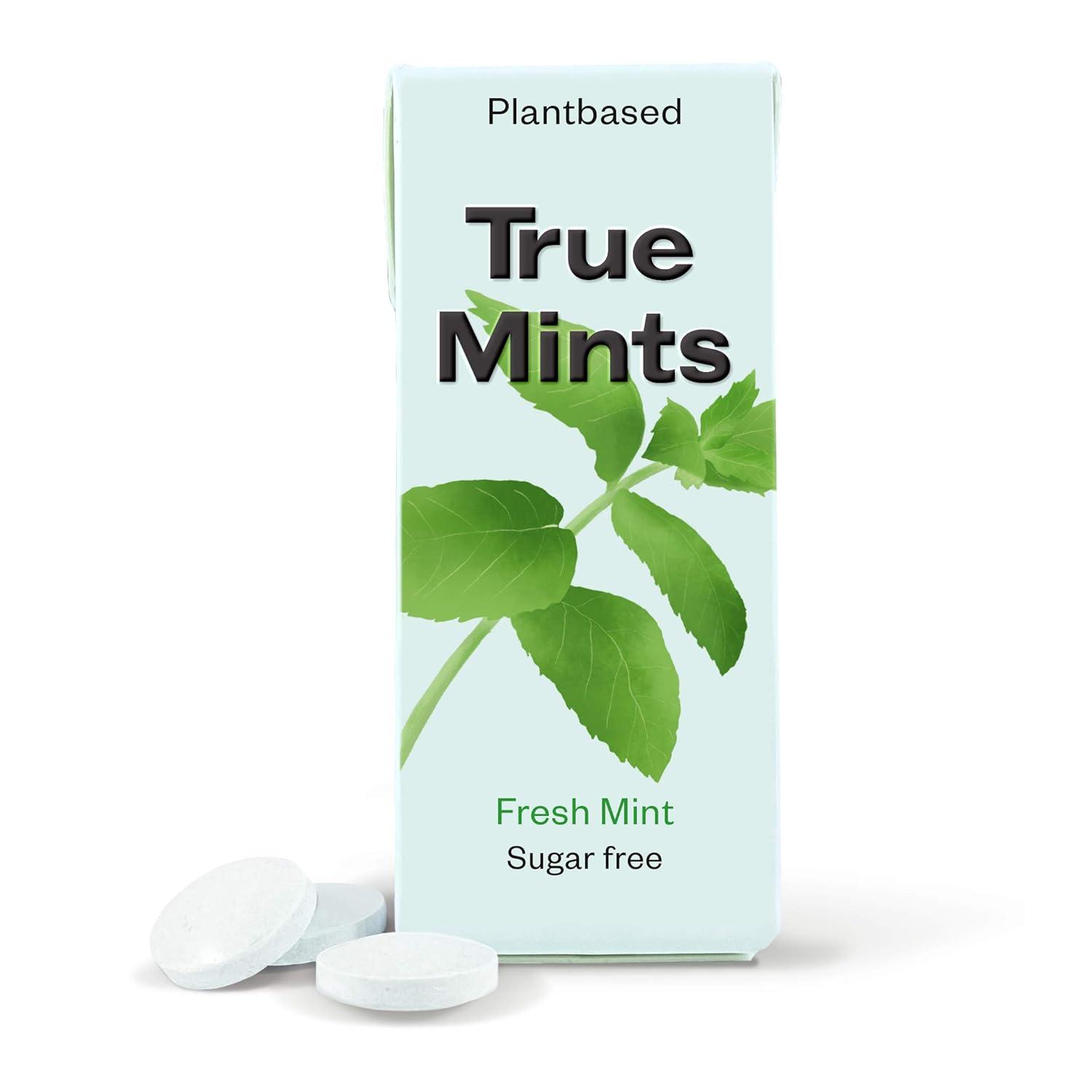 True Gum Herbal Sugar-Free Mints - Fresh Mint Pastilles (Pack of 6 ...