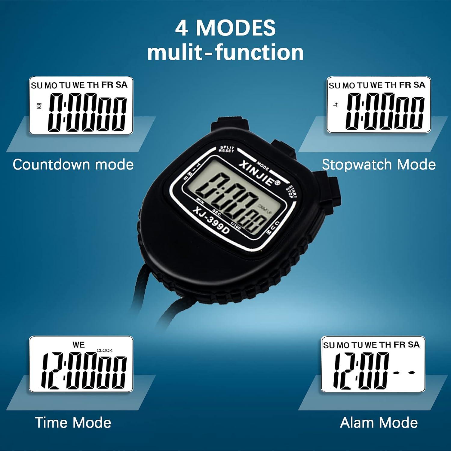 Sports Stopwatch Set - Digital Timers with Countdown Alarm, Large ...