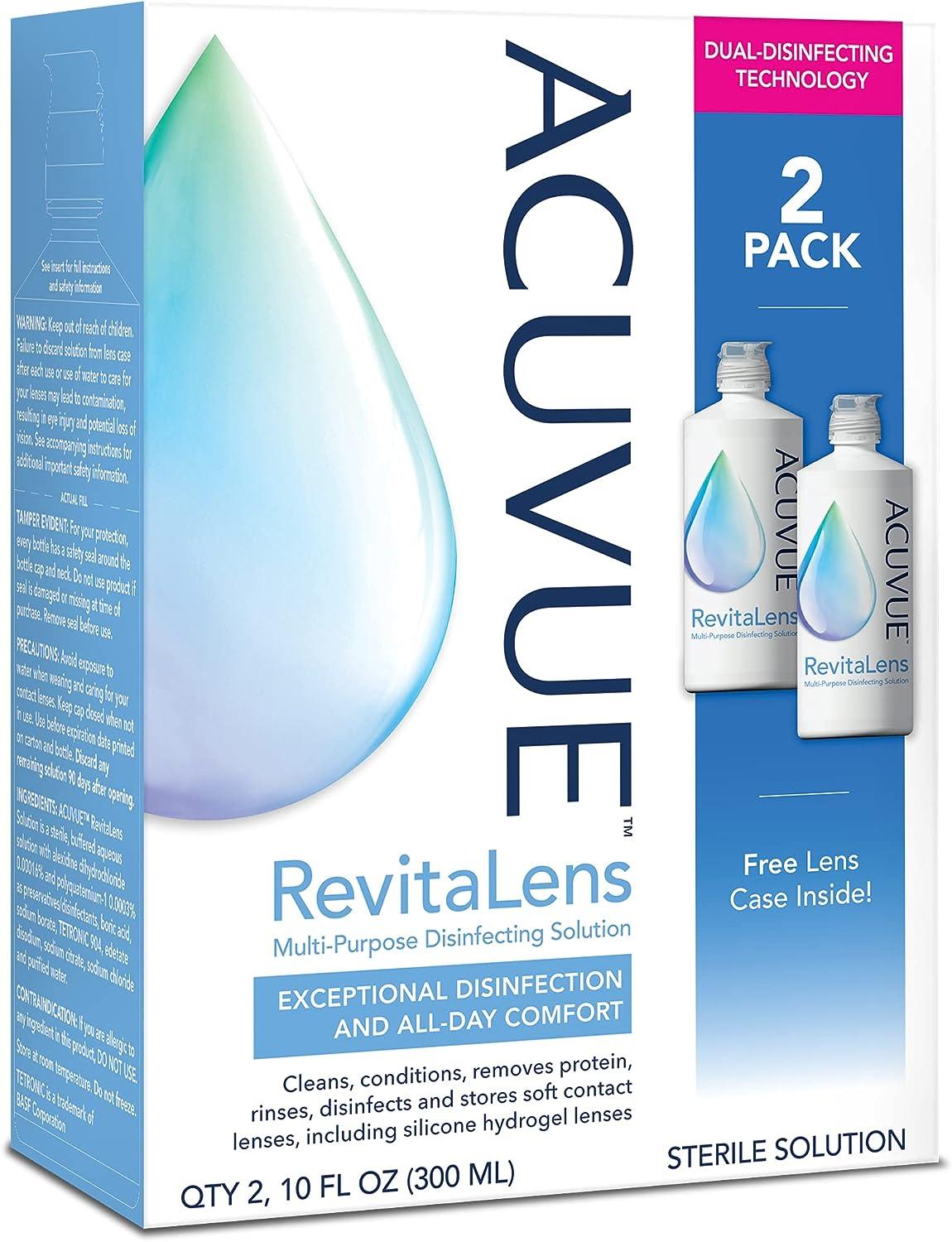 ACUVUE RevitaLens Multi-Purpose Disinfecting Solution 2 oz - Pack of 2 ...
