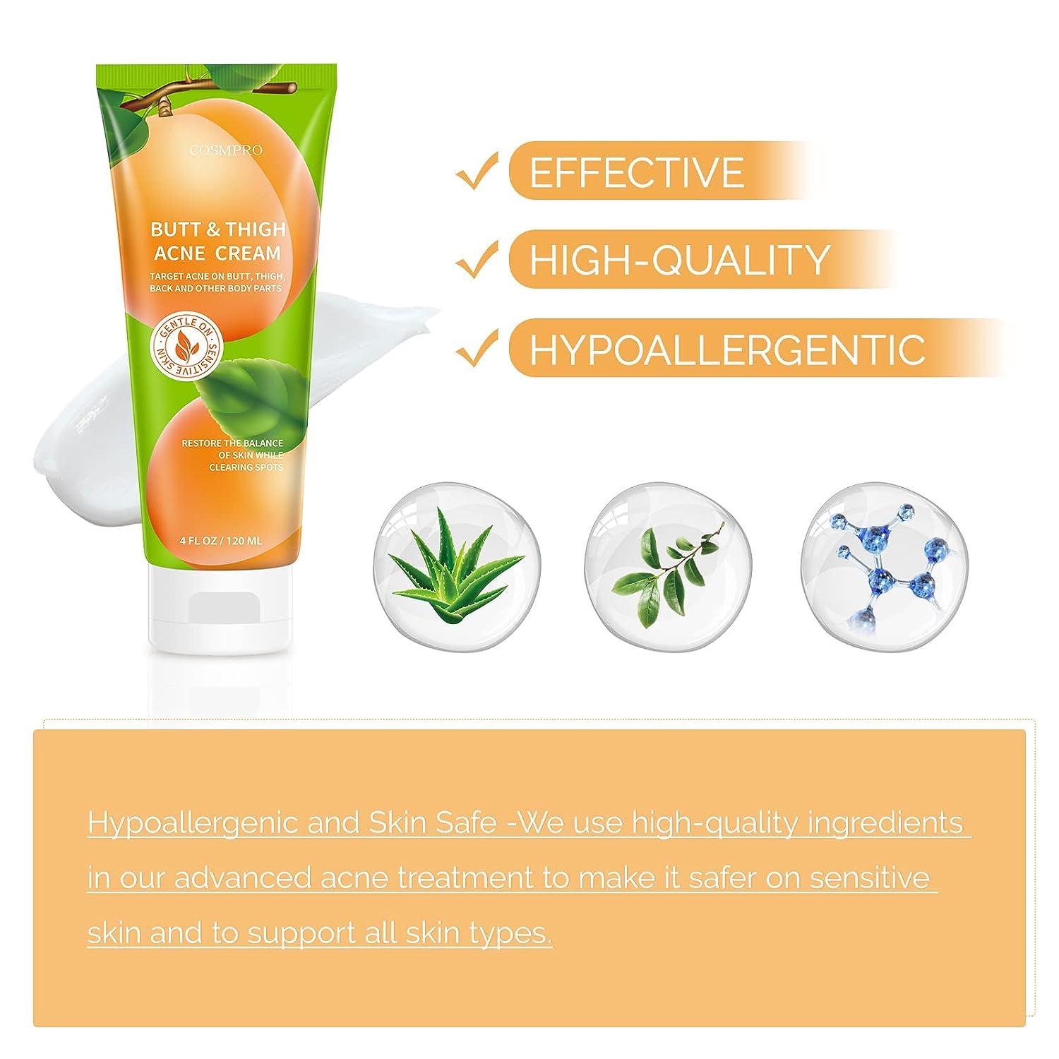 Acne Clearing Cream for Butt & Back | Salicylic Acid | Natural ...