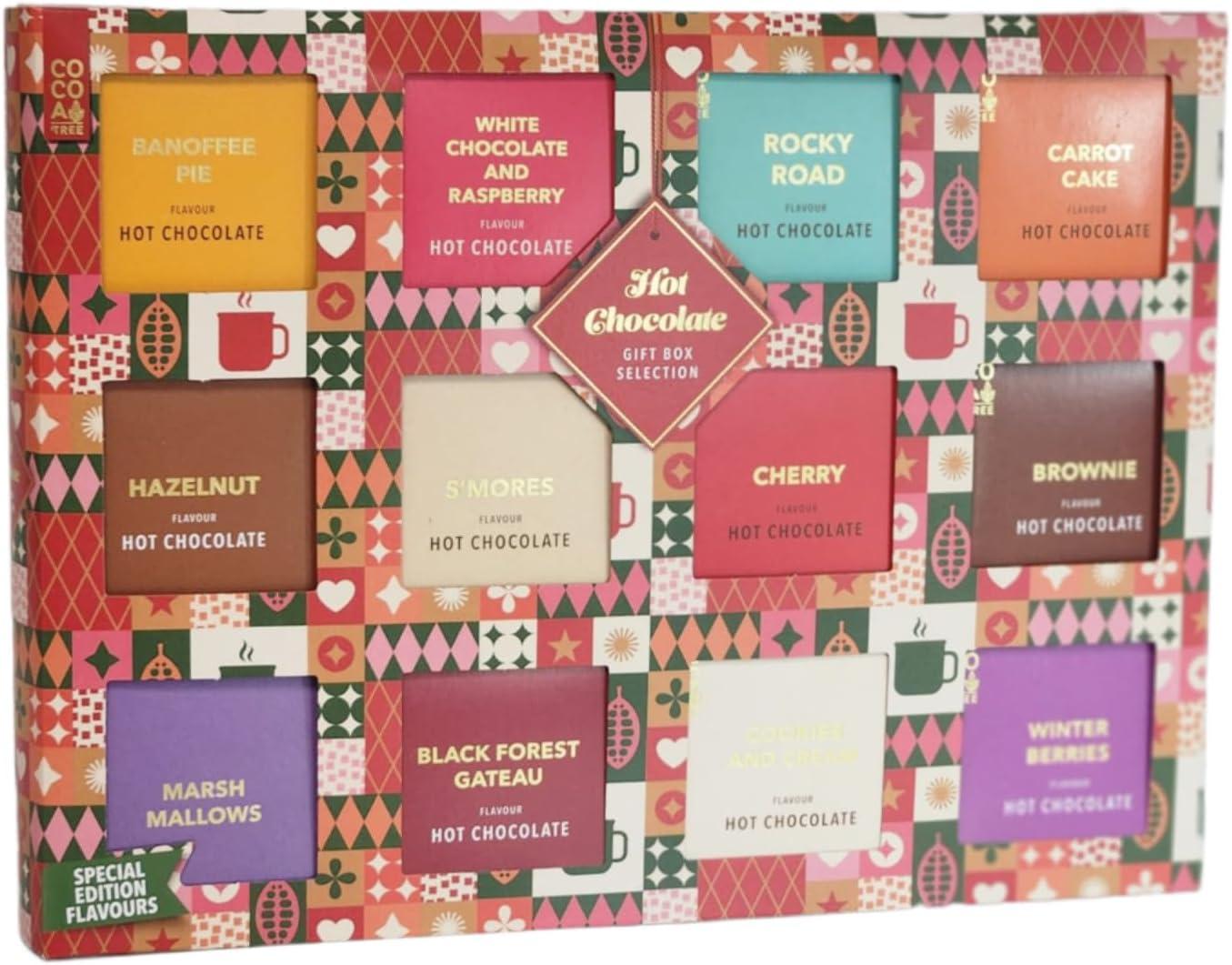 Hot Chocolate Gift Set 12 Pack Assorted Flavours Selection Gift Box ...