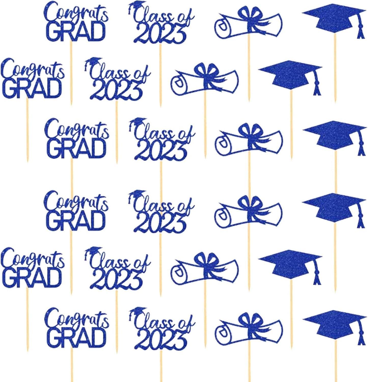 Raxove 2023 Cupcake Toppers - Graduation Theme Cupcake Toppers Class of ...
