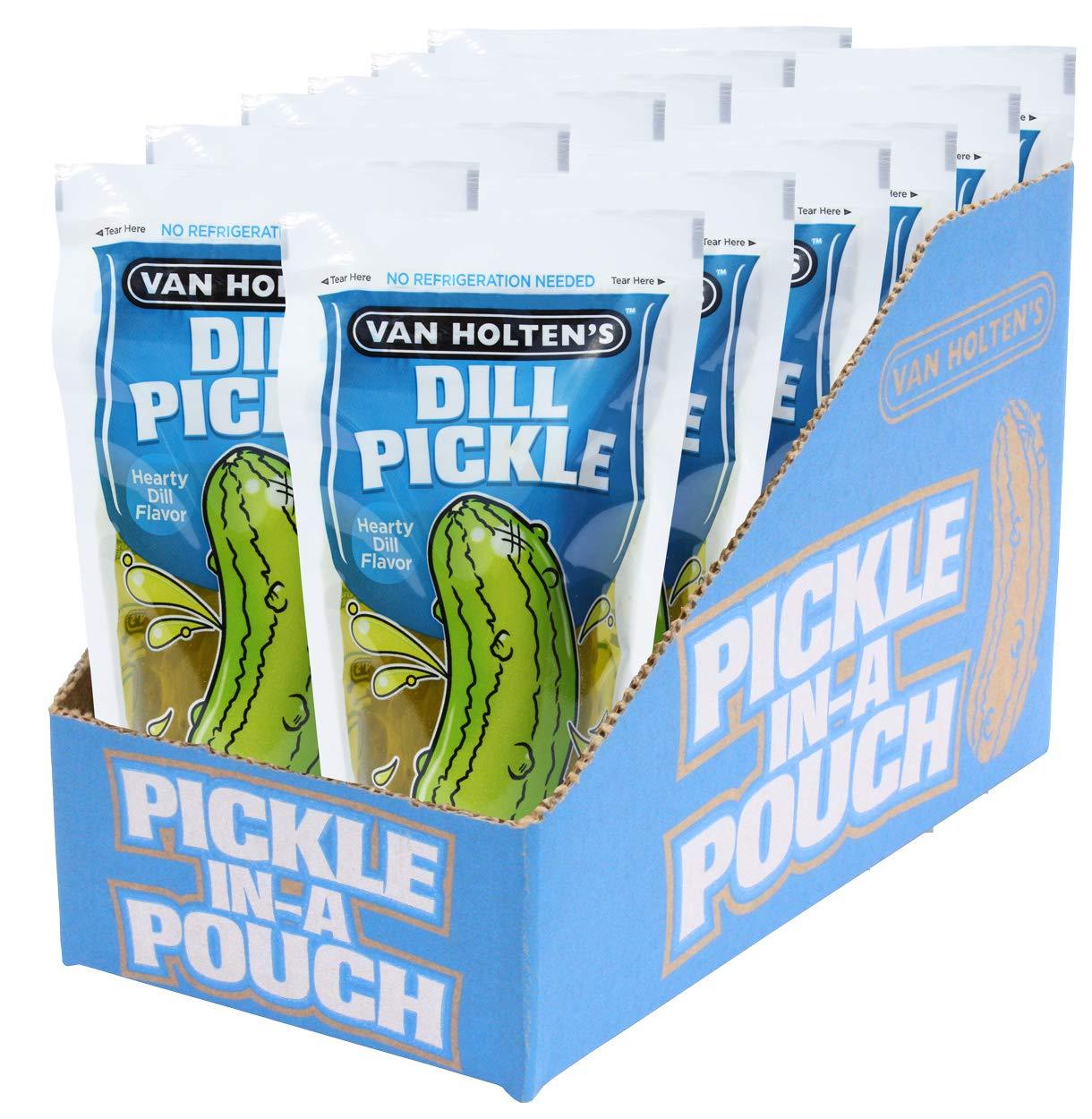 Van Holten's Jumbo Dill Pickle-In-A-Pouch - 12 Pack | Crunchy and ...