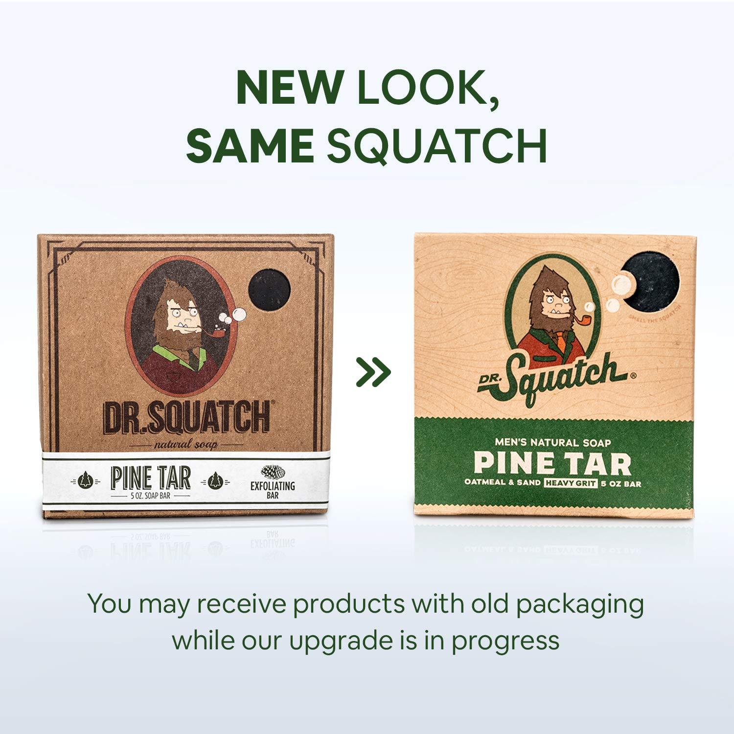 Dr Squatch Mens Natural Bar Soap Variety Pack Pine Tar Cedar