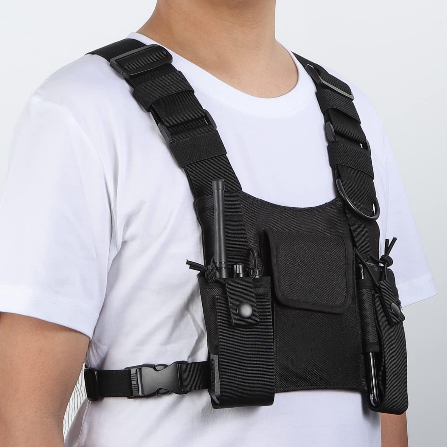 abcGoodefg Radio Chest Harness Chest Front Pack Pouch Holster Vest Rig ...
