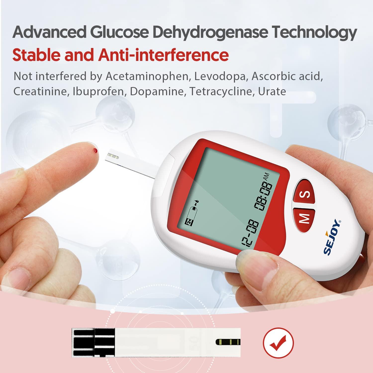 Sejoy Blood Sugar Monitor Test Kit - 50 Strips, NHS Approved UK ...