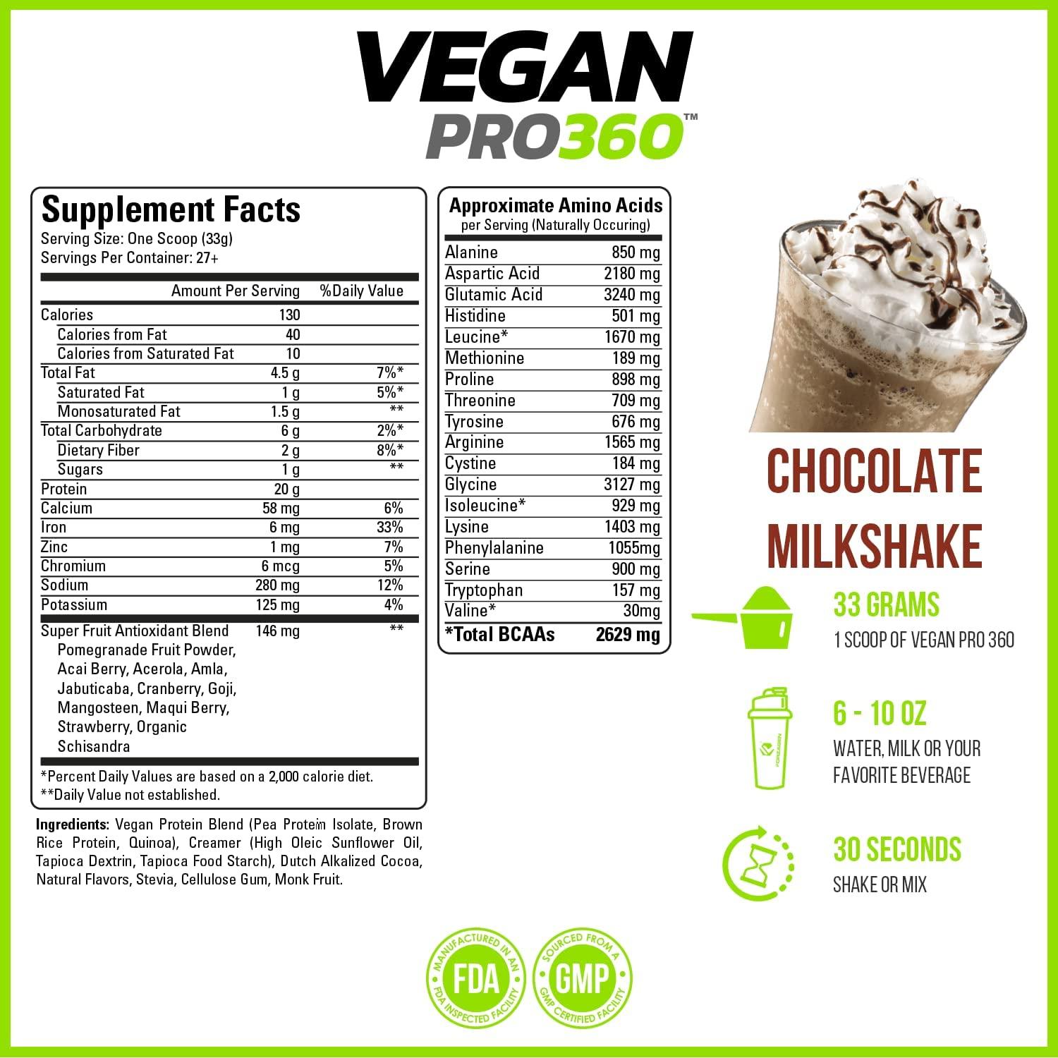 Forzagen Vegan Protein 360 2 Lbs - 27 Servings | Plant Based Protein ...