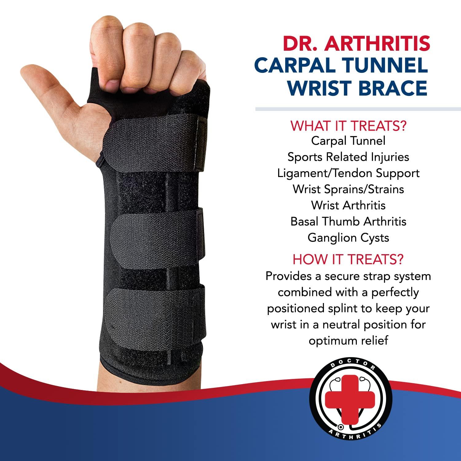 Wrist Support Brace for Left Hand - Doctor Developed Carpal Tunnel ...