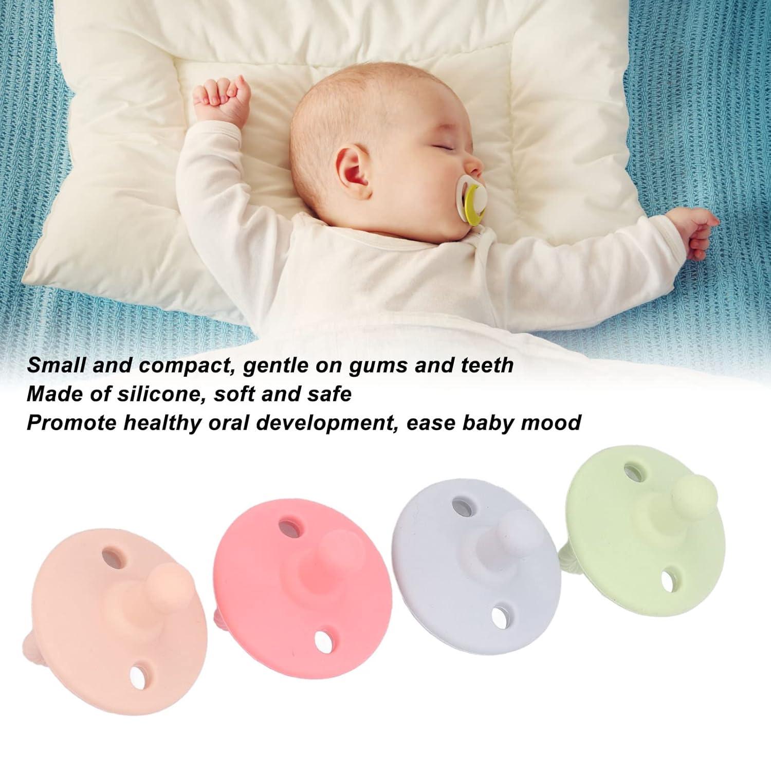 Silicone Baby Pacifier Set - 4PCS Breast-Like Design with Skin Texture ...