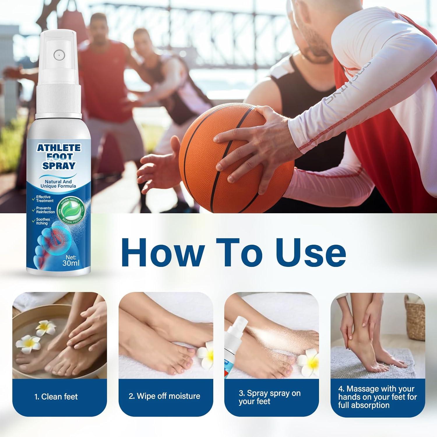 Professional Athlete's Foot Treatment Spray - Relieve Odor, Itching ...