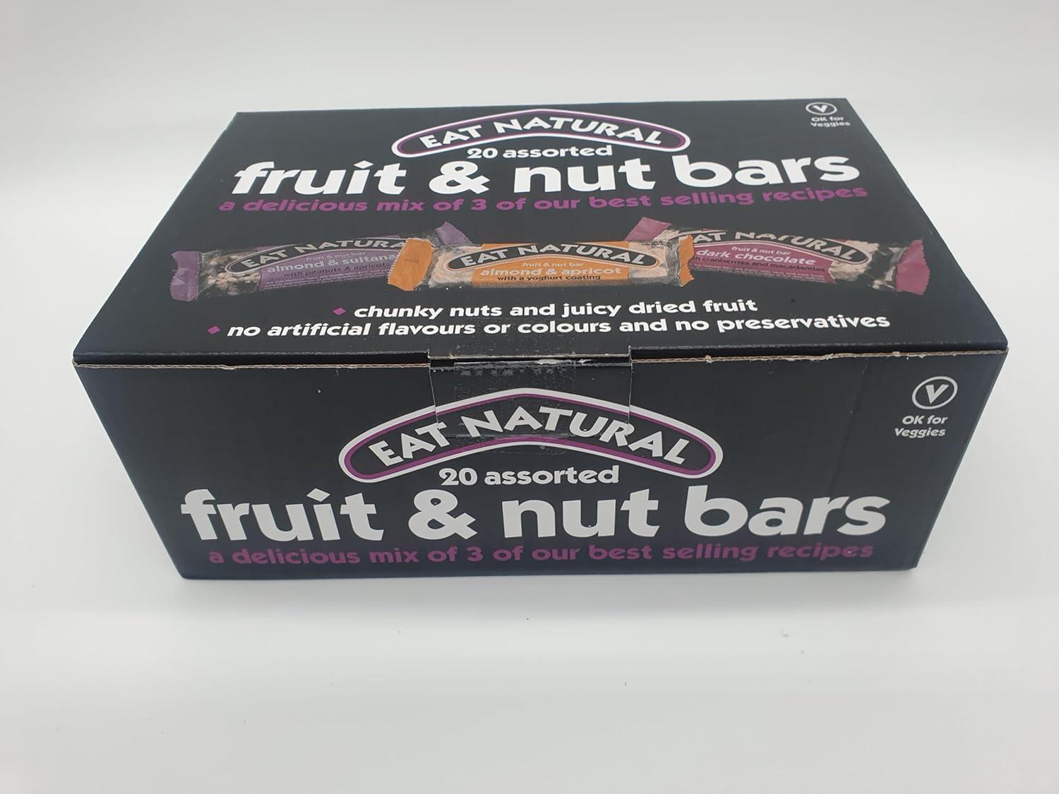 Eat Natural Fruit and Nut Bars 20 Packs Of Fruit & Nut Cereal Bars 6x ...