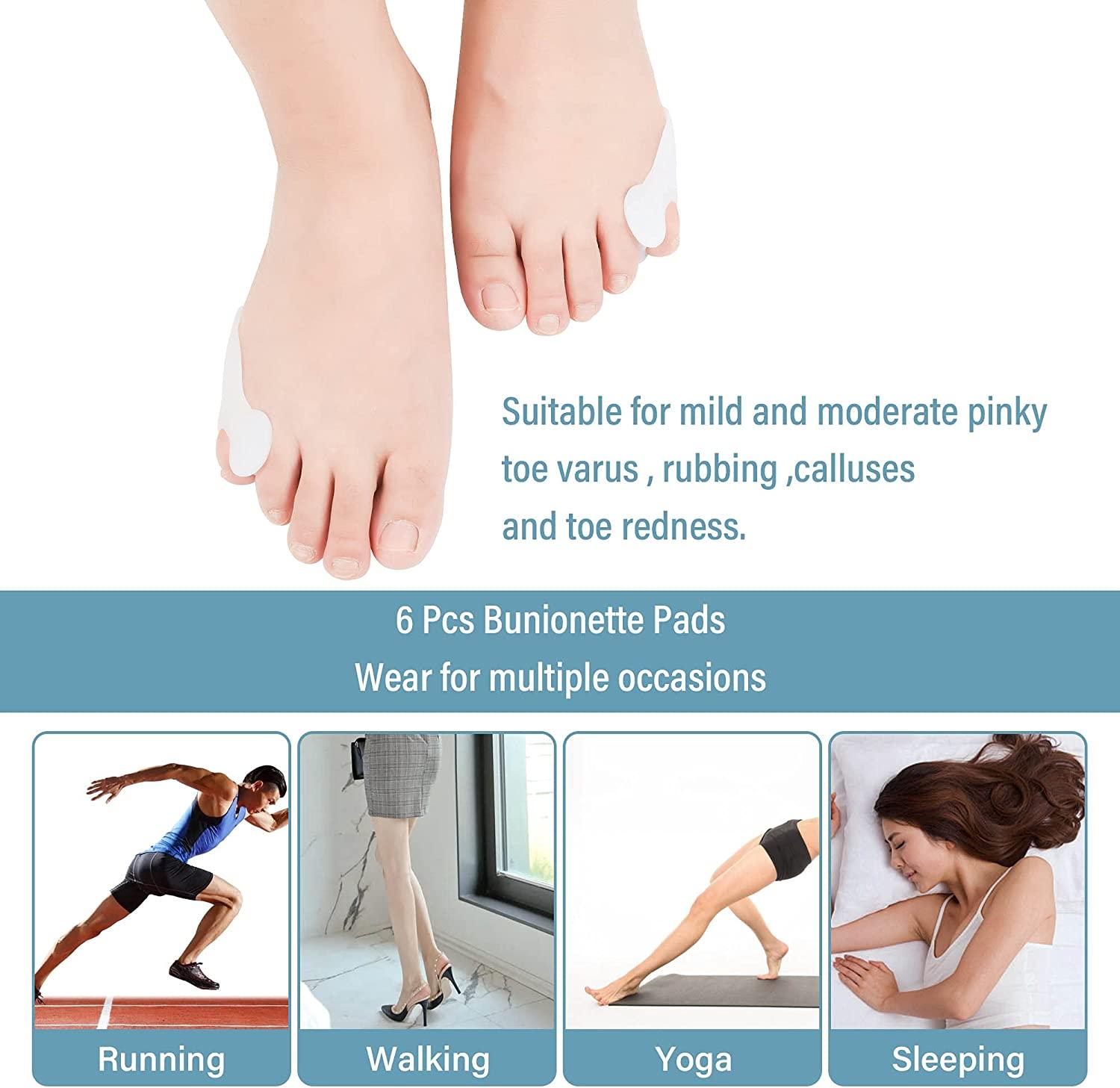 Pinky Toe Gel Bunion Protector & Separator for Pain Relief - DYKOOK ...