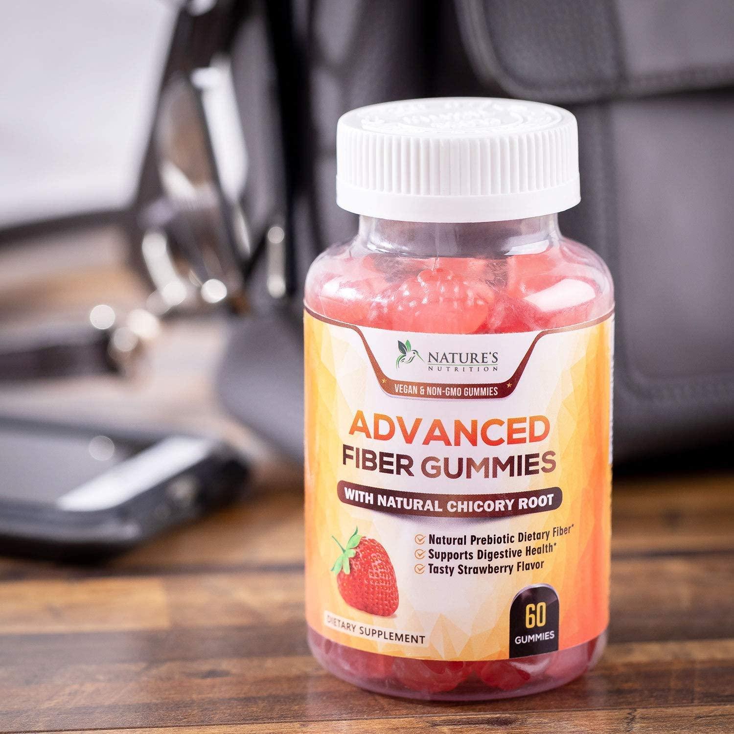 Daily Prebiotic Fiber Gummies for Adults - 60 Count - Digestive Health ...