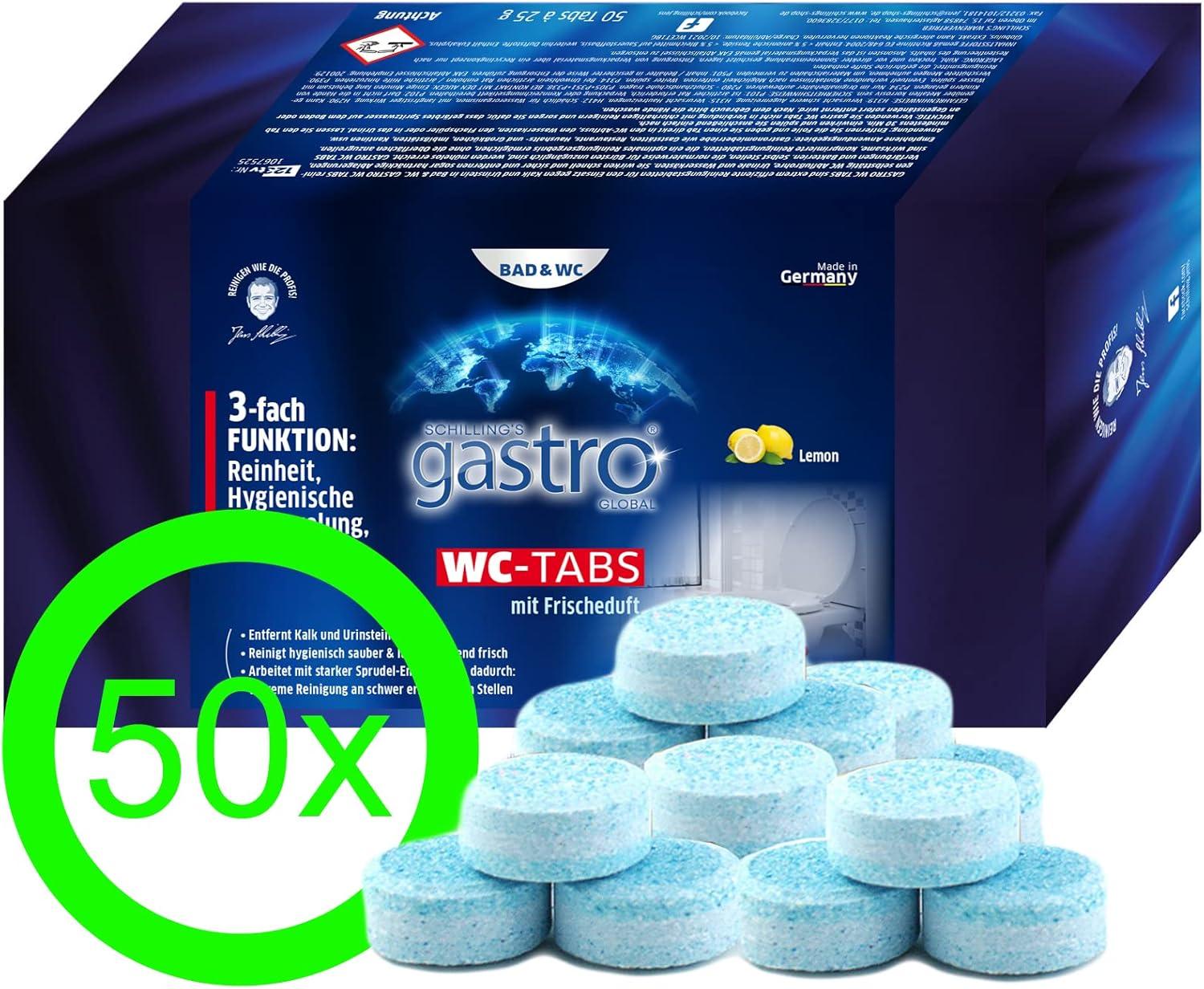 Schillings Gastro Global Toilet Cleaning Tablets Lemon Fragrance 3 ...