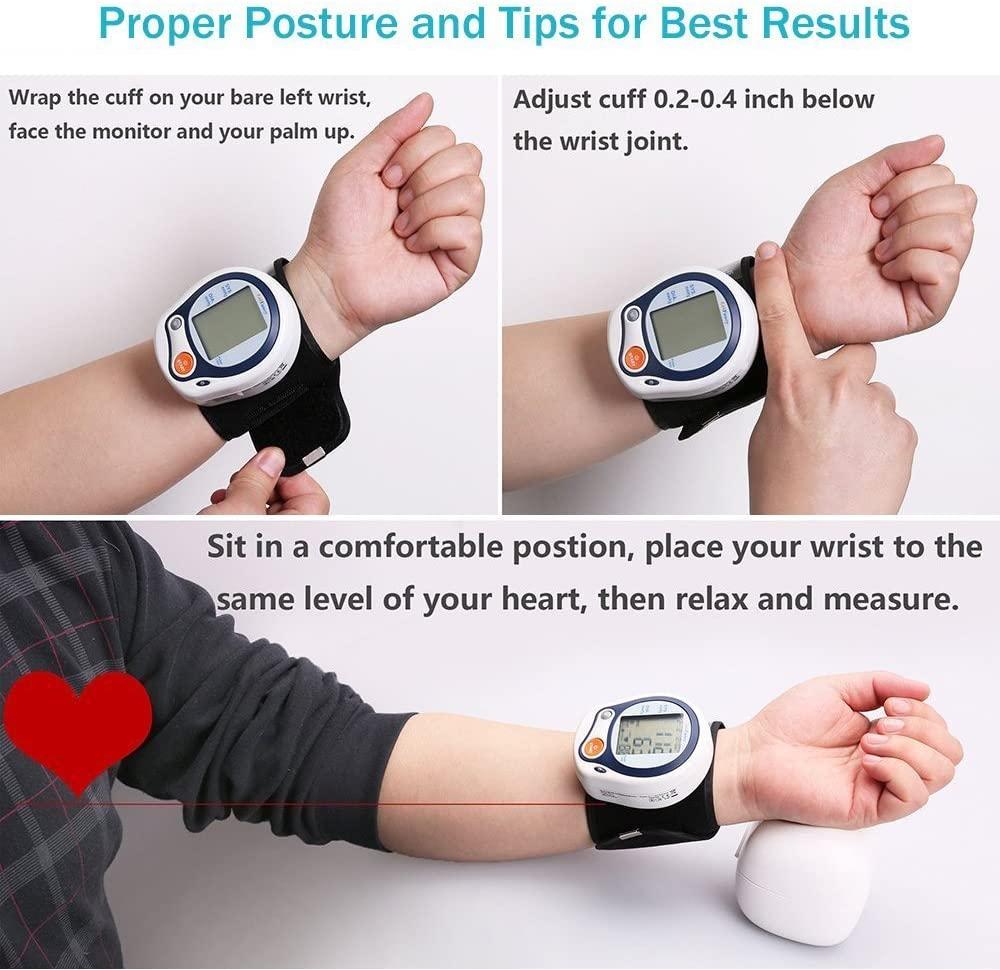 LotFancy Wrist Blood Pressure Monitor with 60-Reading Memory ...