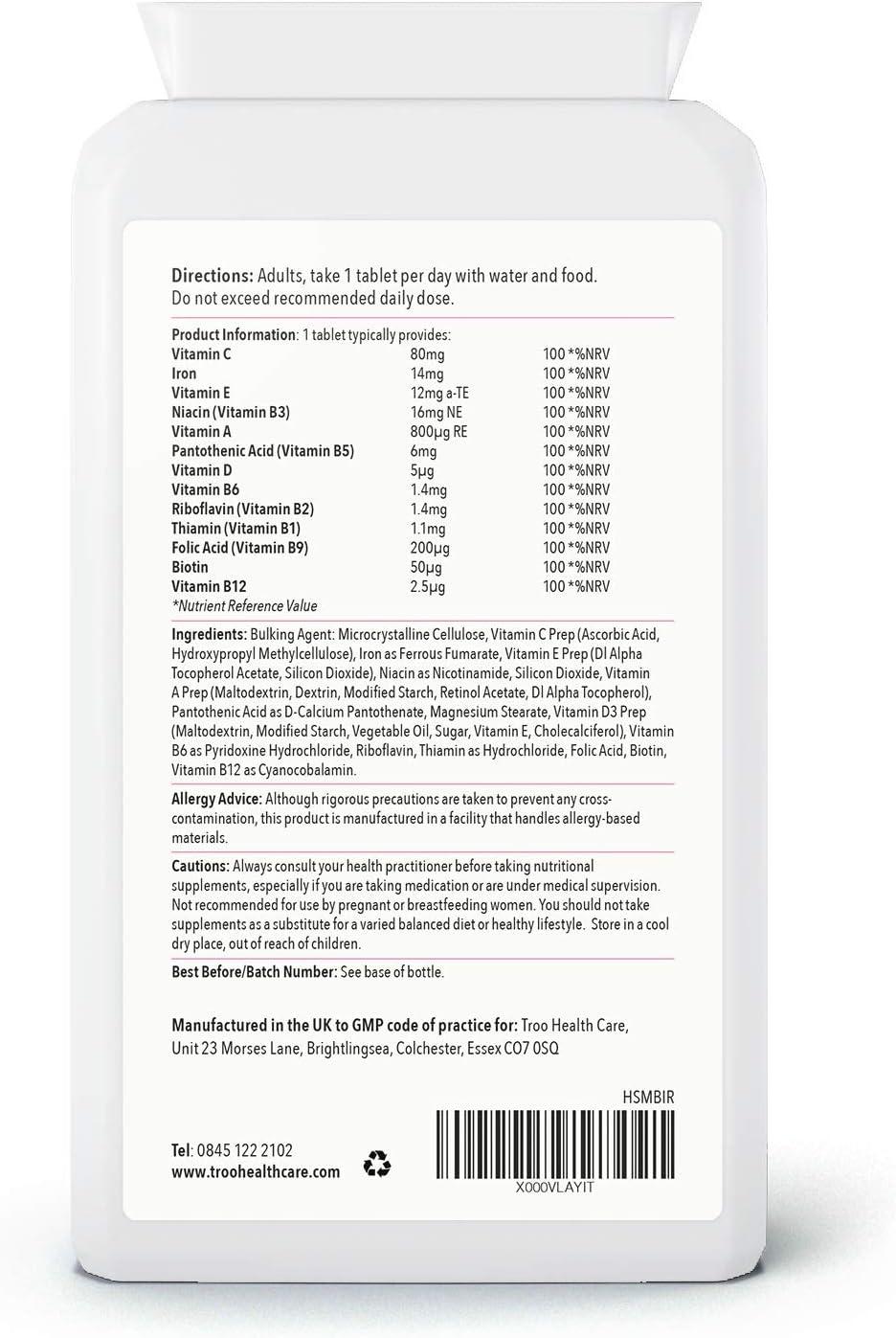 Multi Vitamins with Iron Supplement - 180 Tablets - Daily One A Day ...