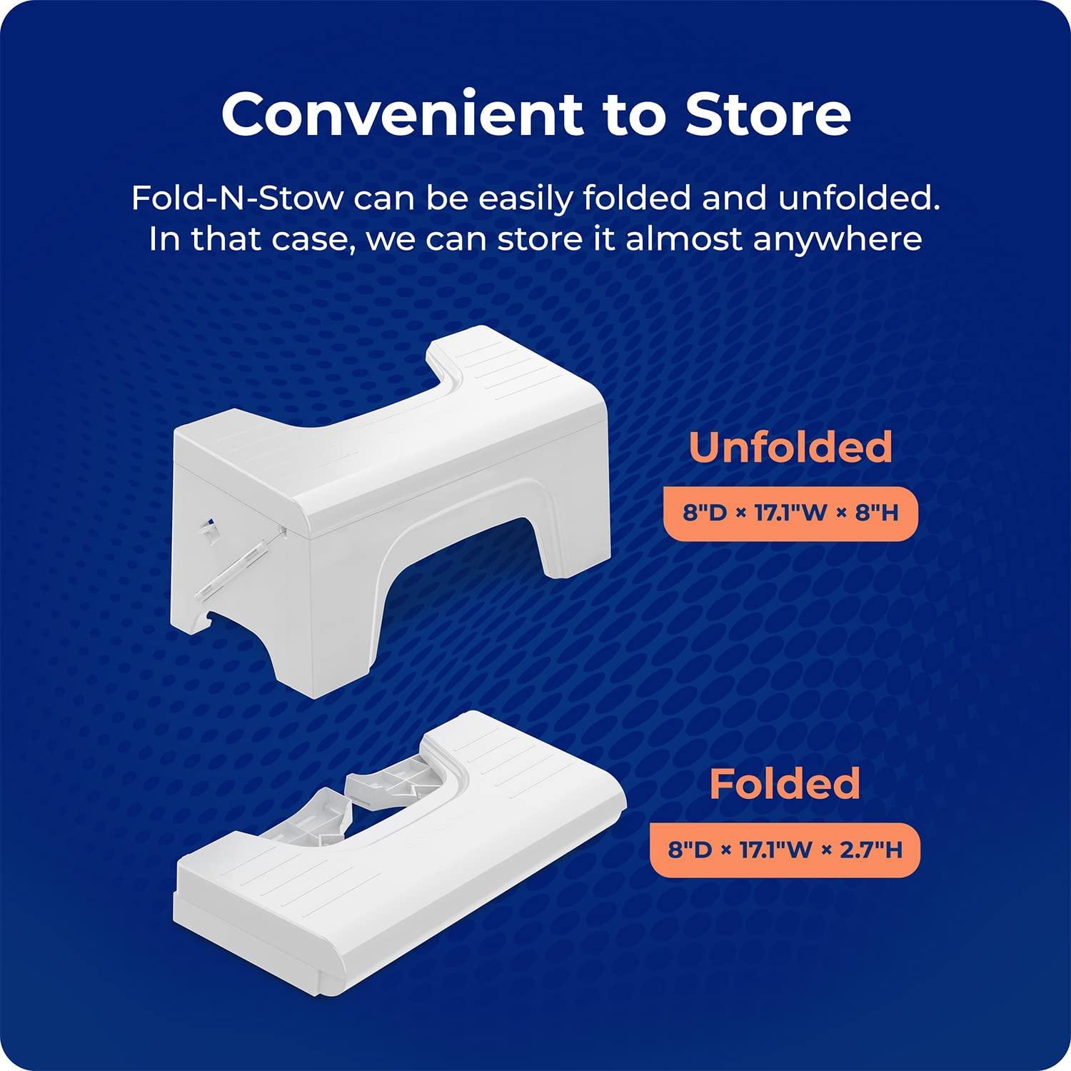 Squatty Potty Fold N Stow Compact Toilet Stool - White - 7 Inches - 1 ...