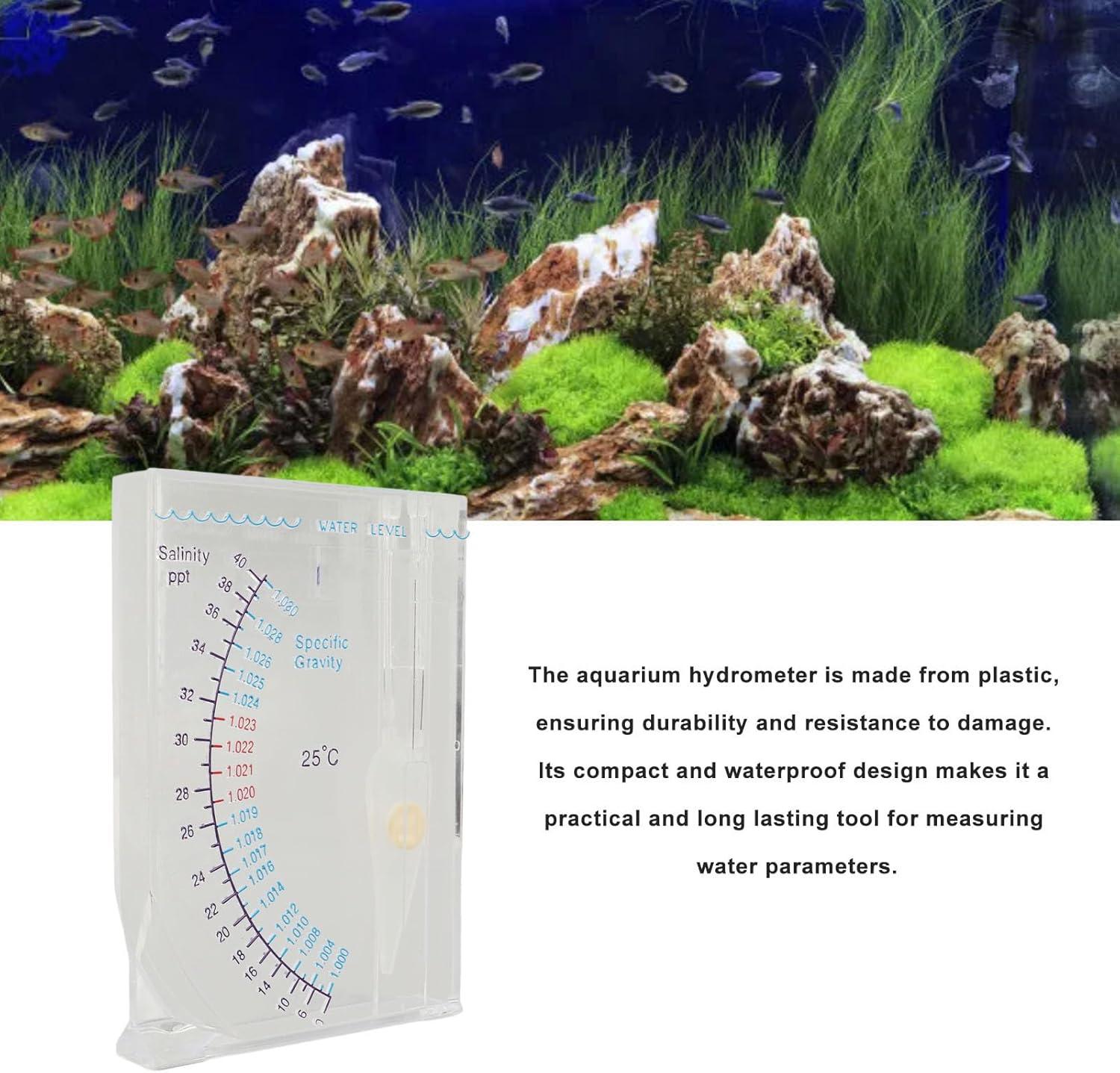 Zerodis Easy-to-Read Aquarium Hydrometer Transparent Plastic for ...