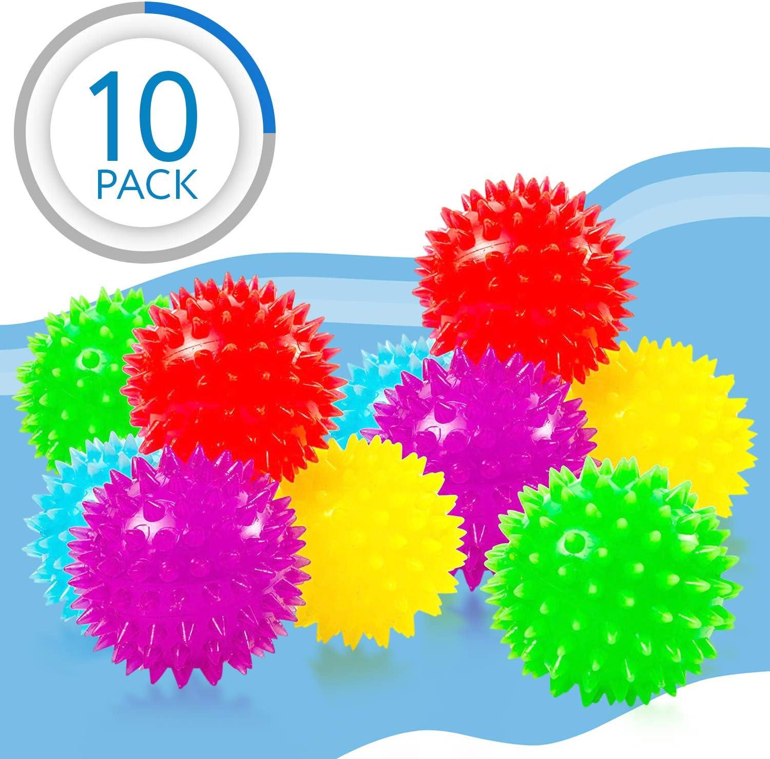 10-Pack Spiky Sensory Balls - Squeezy & Bouncy Fidget Toys/Sensory Toys ...