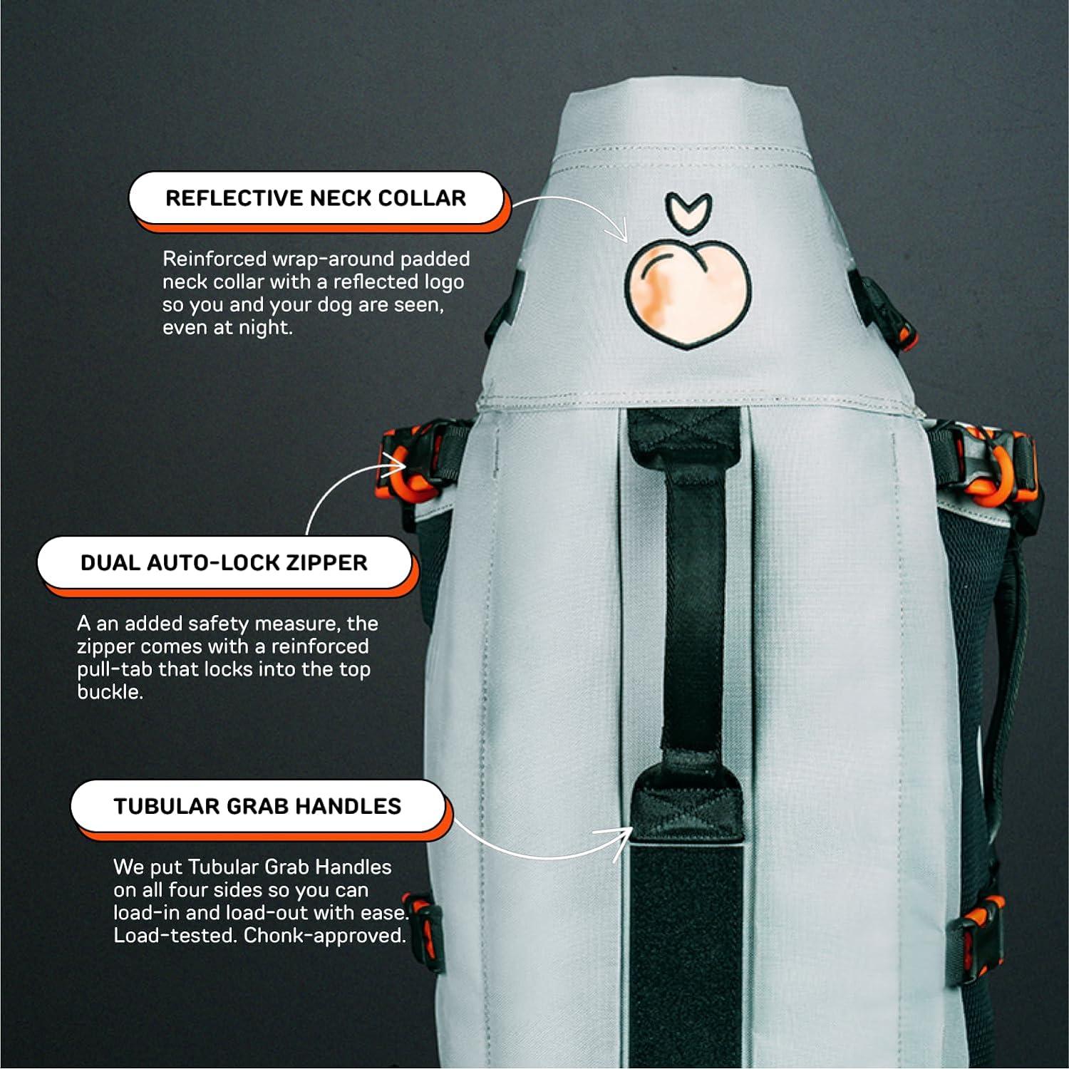 Little Chonk Maxine One Dog Backpack - Comfortable & Safe with Snacc ...