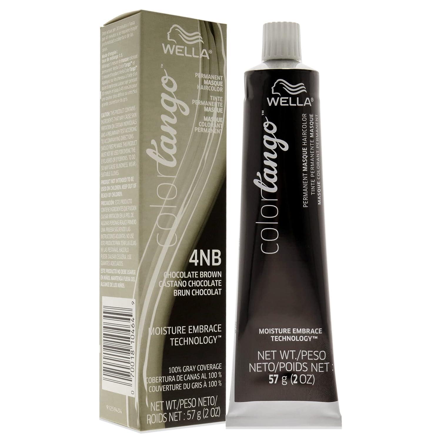WELLA Color Tango 4NB Med Neutral Brown Permanent Hair Color Masque ...