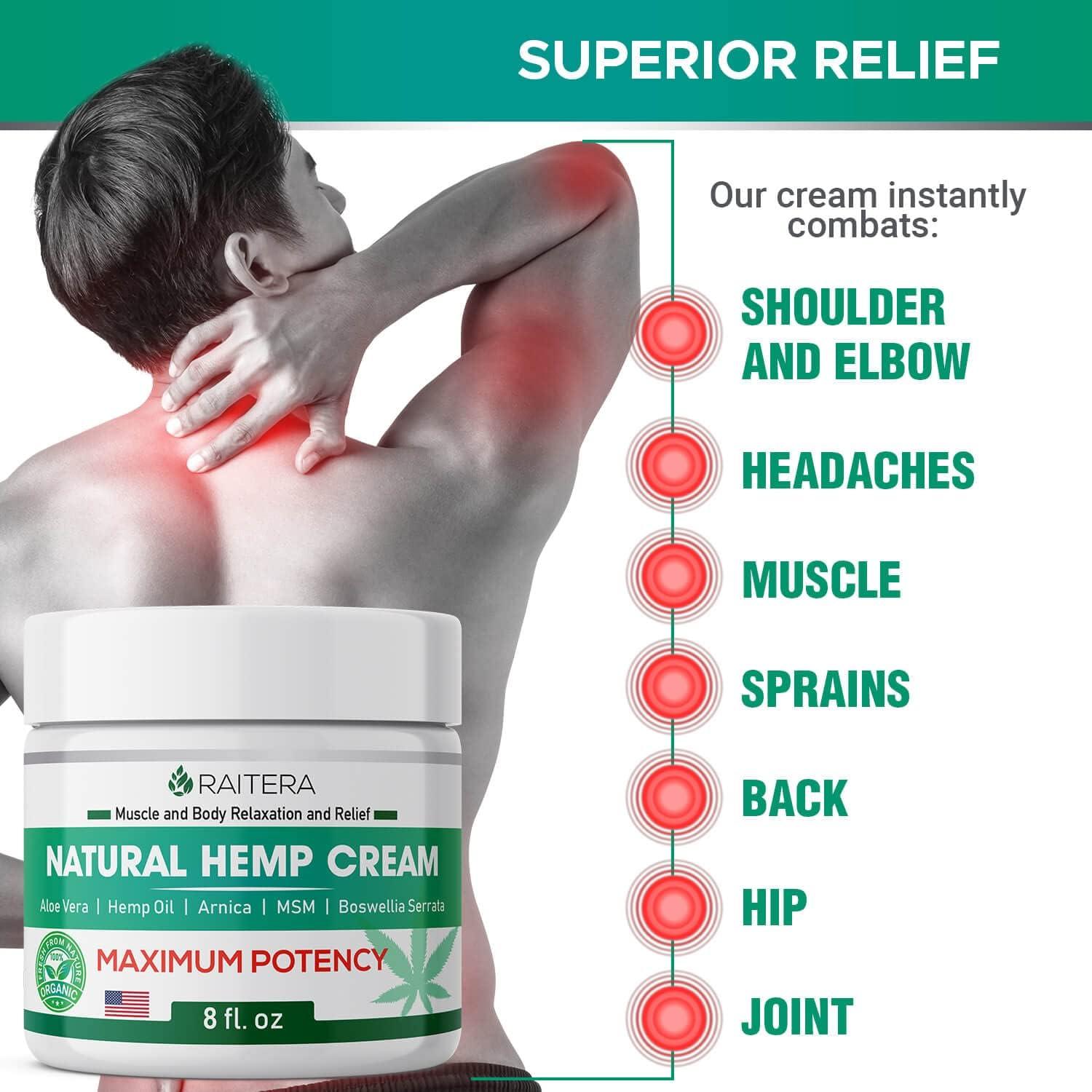 Raitera Neuropathy Relief Cream 7oz - Maximum Strength Nerve Relief for ...