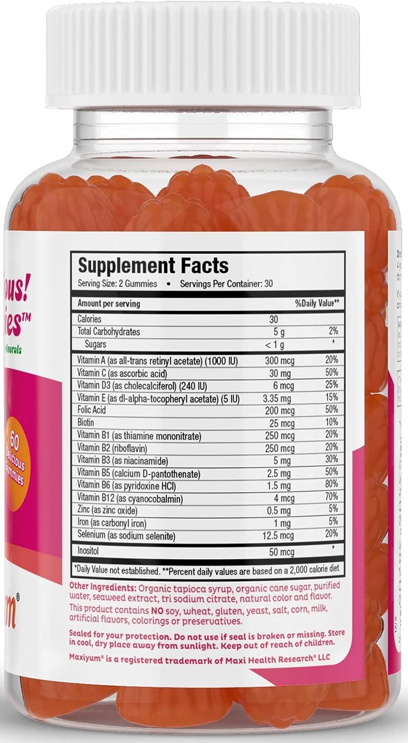 Maxi Health Multivitamin Gummies Vitamins for Adults & Kids - Cherry ...